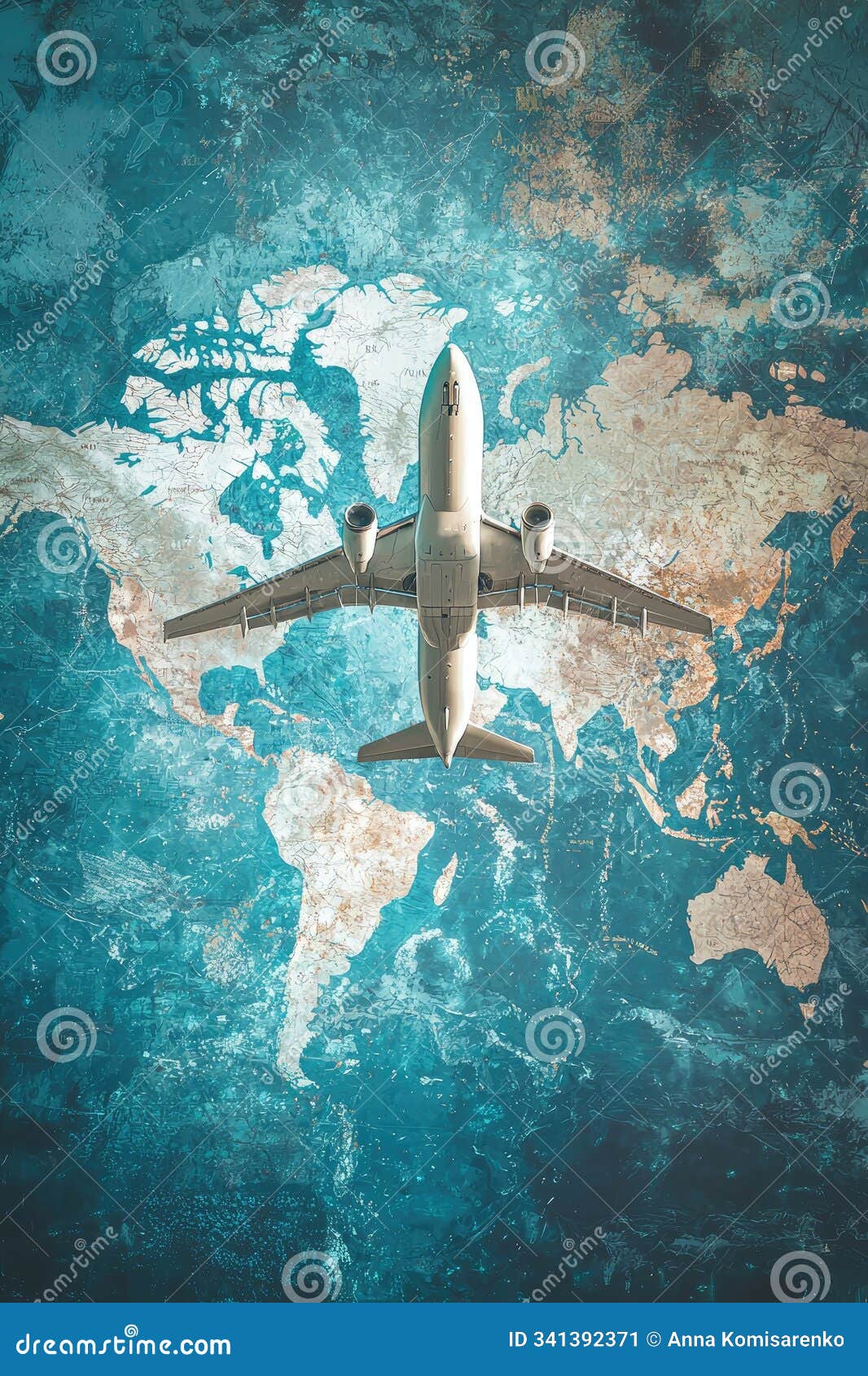 Plane on the World Map. Selective Focus Stock Image - Image of ...