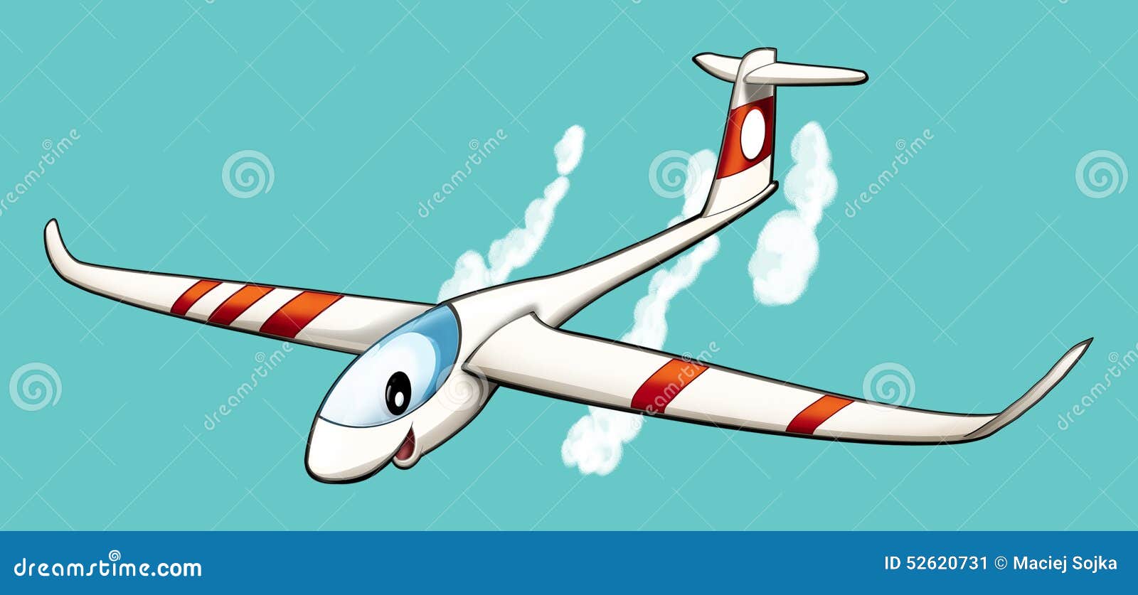 Planeador de la historieta stock de ilustración. Ilustración de mosca ...