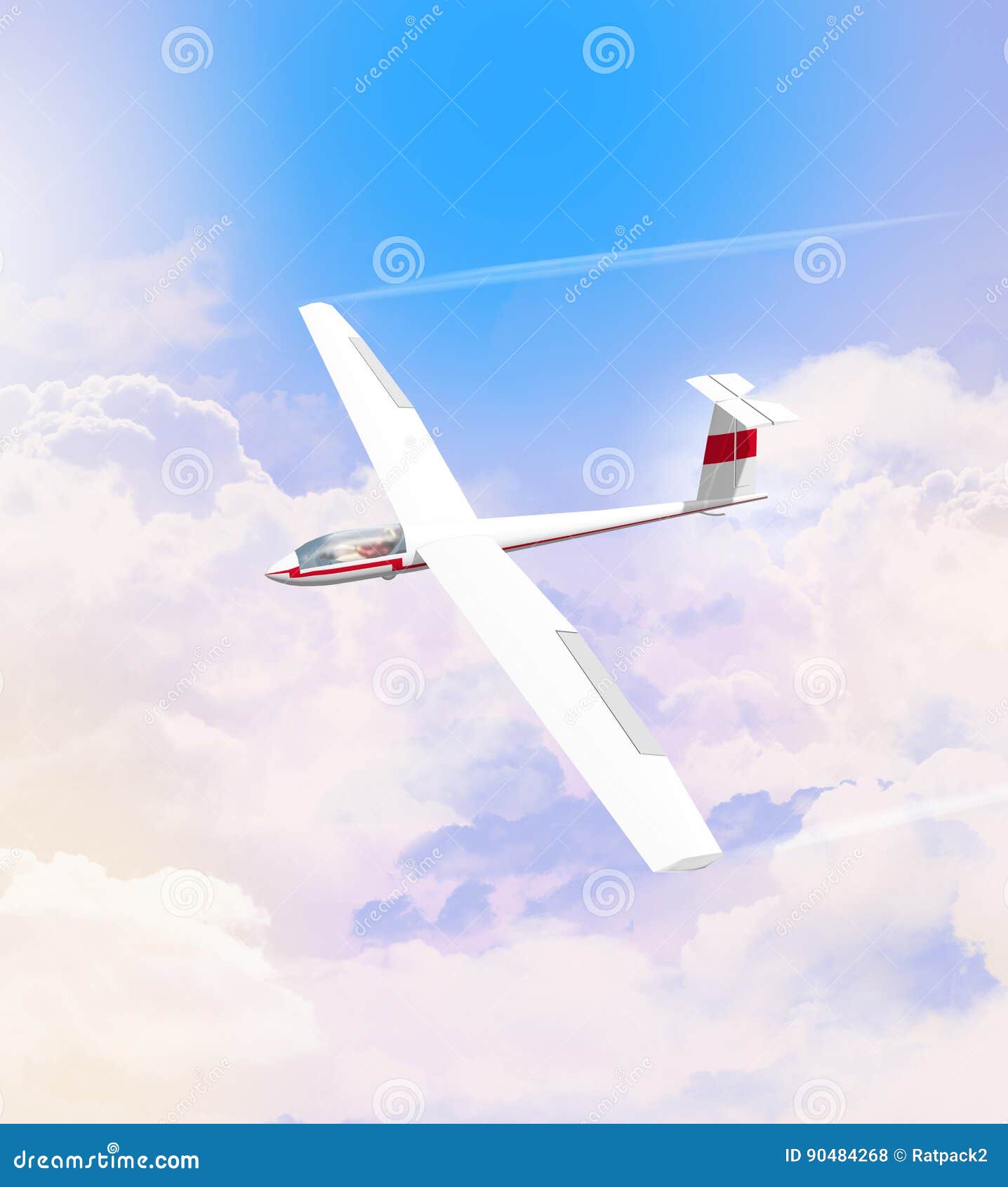 Planeador De Sailflying En Vuelo Stock de ilustración - Ilustración de ...