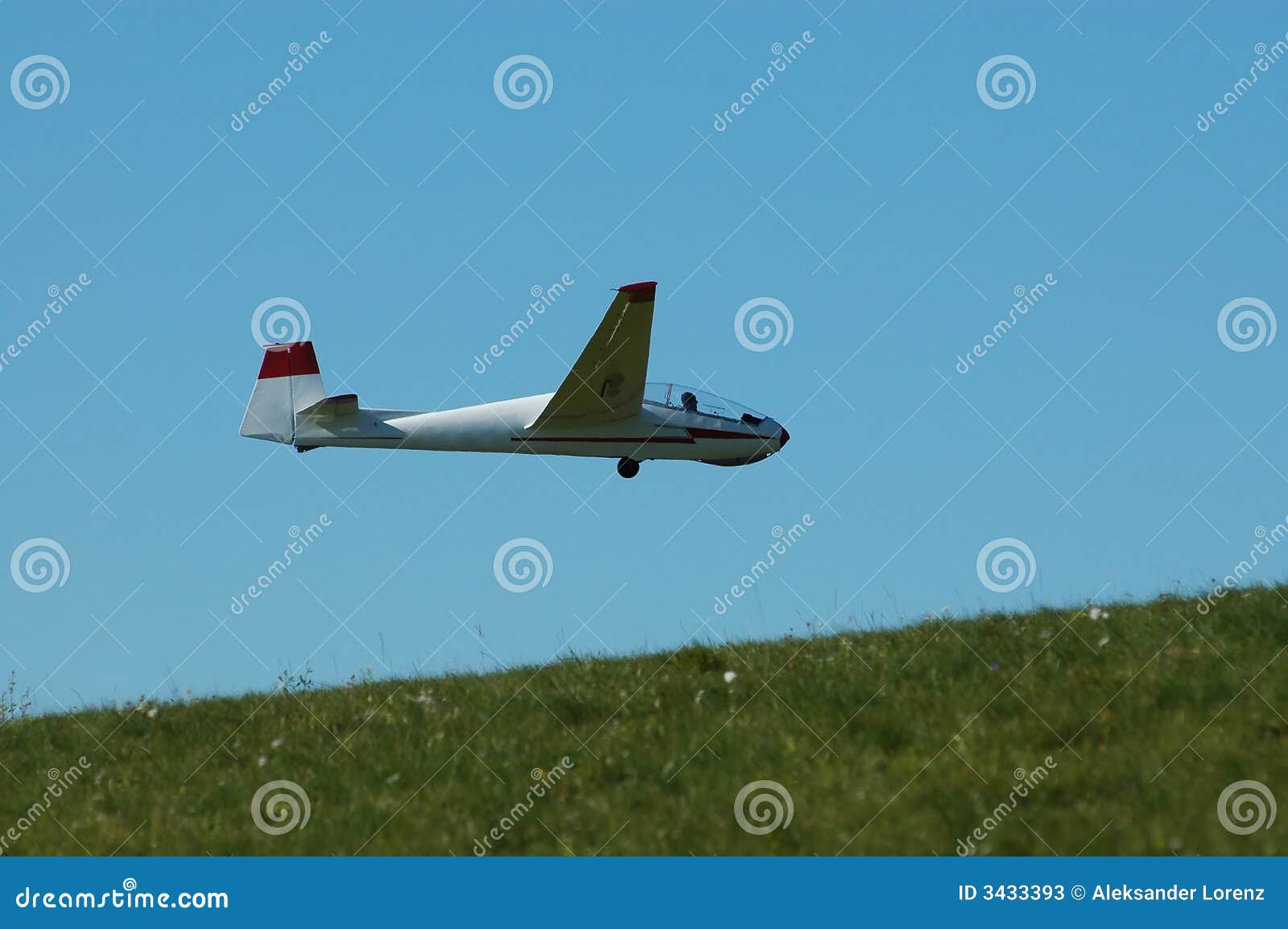 Planeador en vuelo. imagen de archivo. Imagen de aeroplano - 3433393