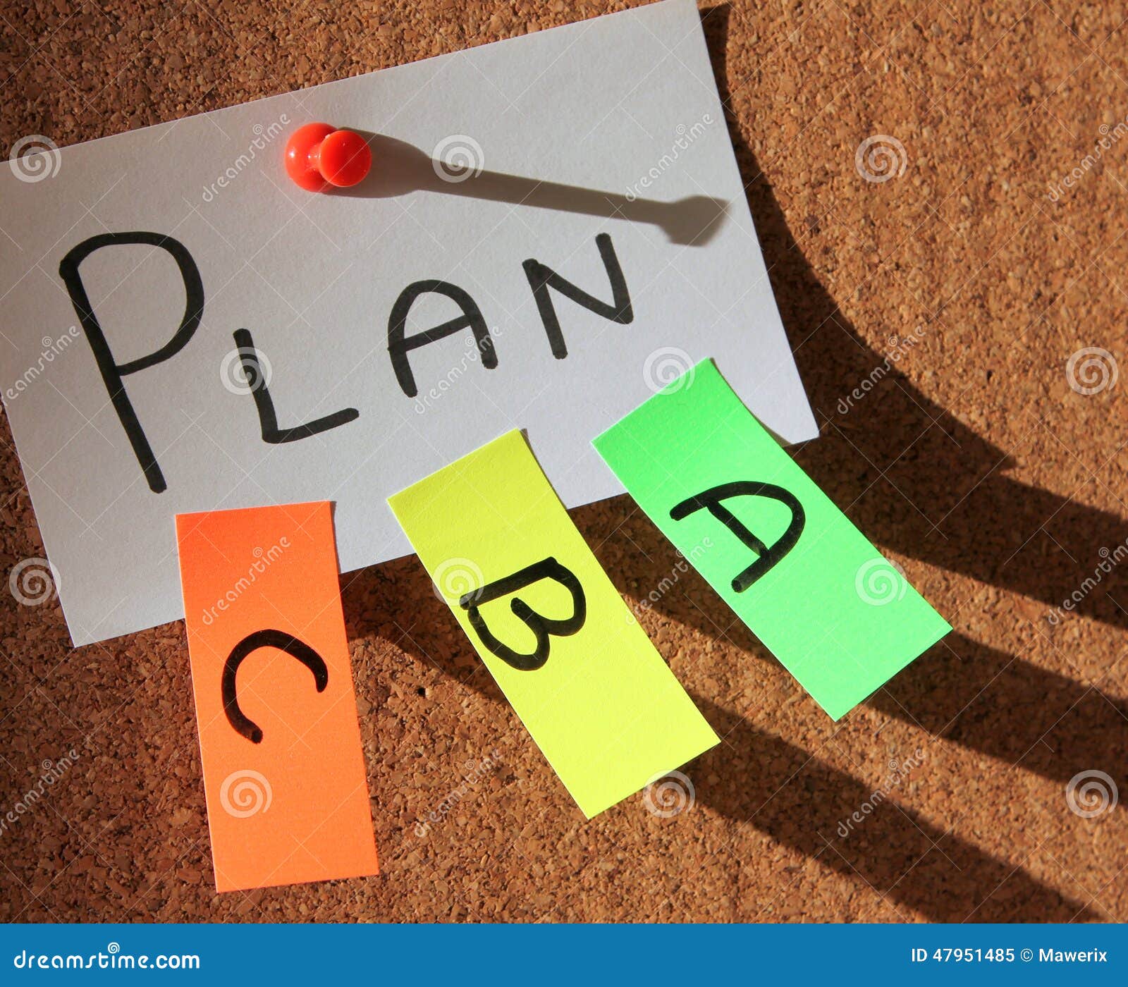 ¡Planee a, plan b, plan c! imagen de archivo. Imagen de memoria - 47951485