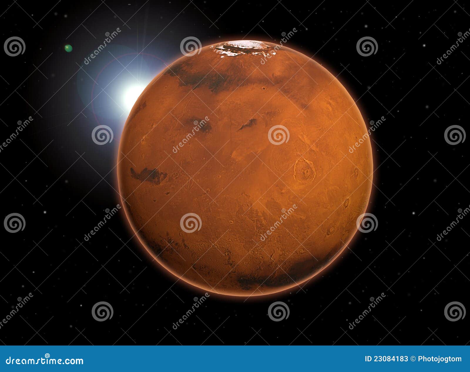 Planeet Mars stock illustratie. Illustration of renderen - 23084183