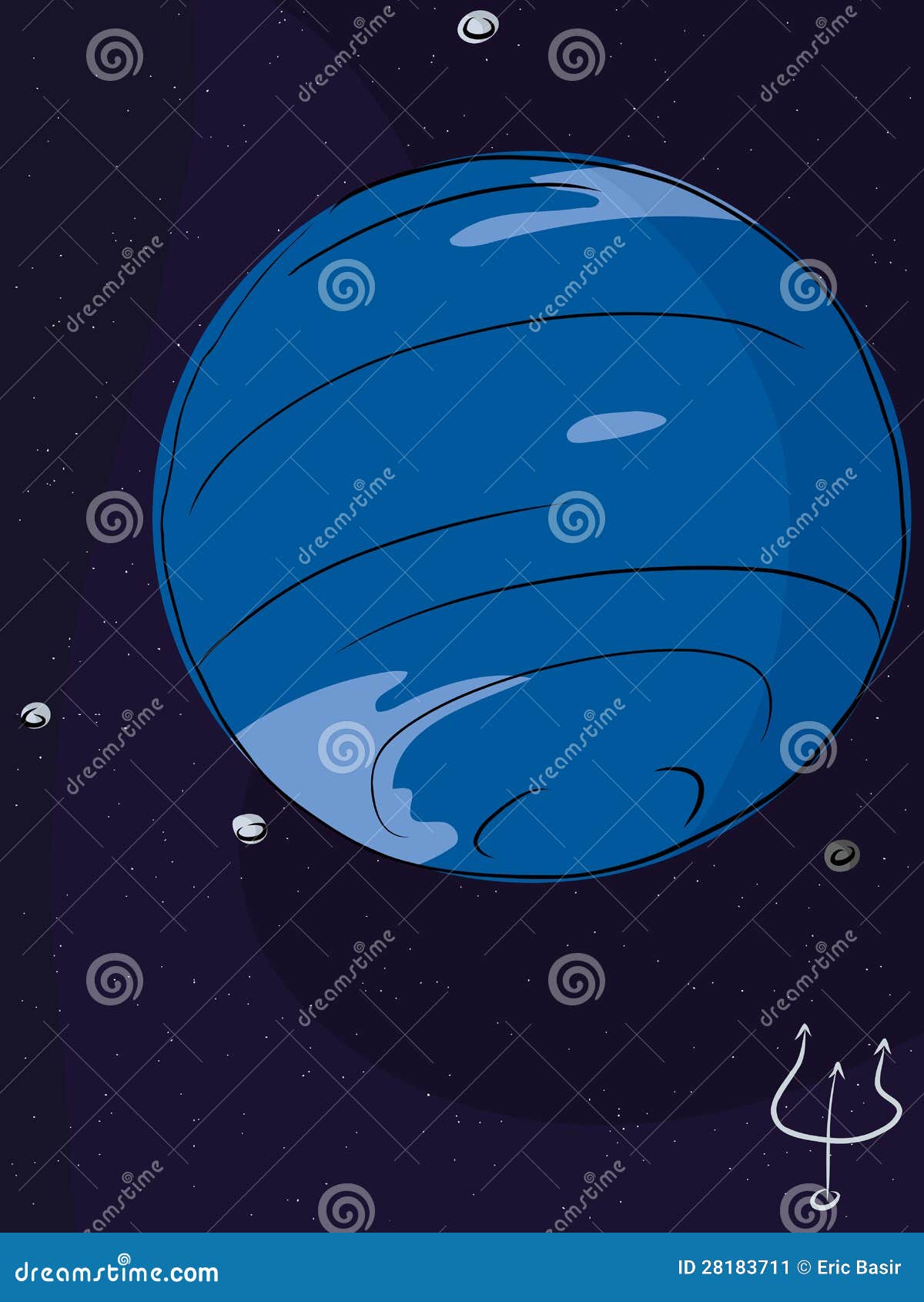 Planeet Neptunus vector illustratie. Illustration of neptunus - 28183711
