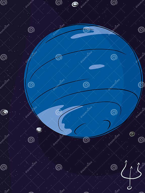 Planeet Neptunus vector illustratie. Illustration of neptunus - 28183711