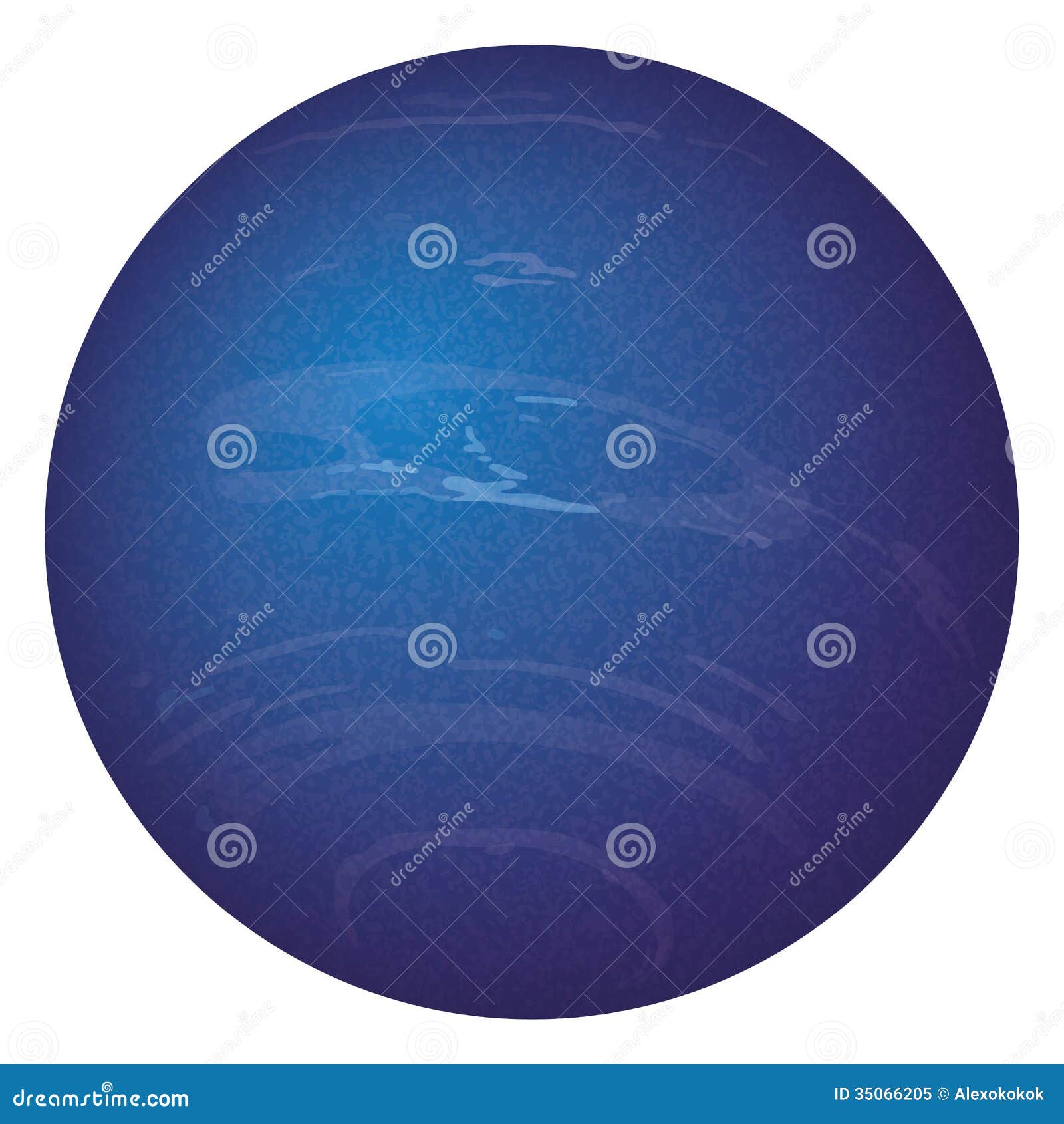 Planeet Neptunus, Op Wit Wordt Geïsoleerd Dat Vector Illustratie ...