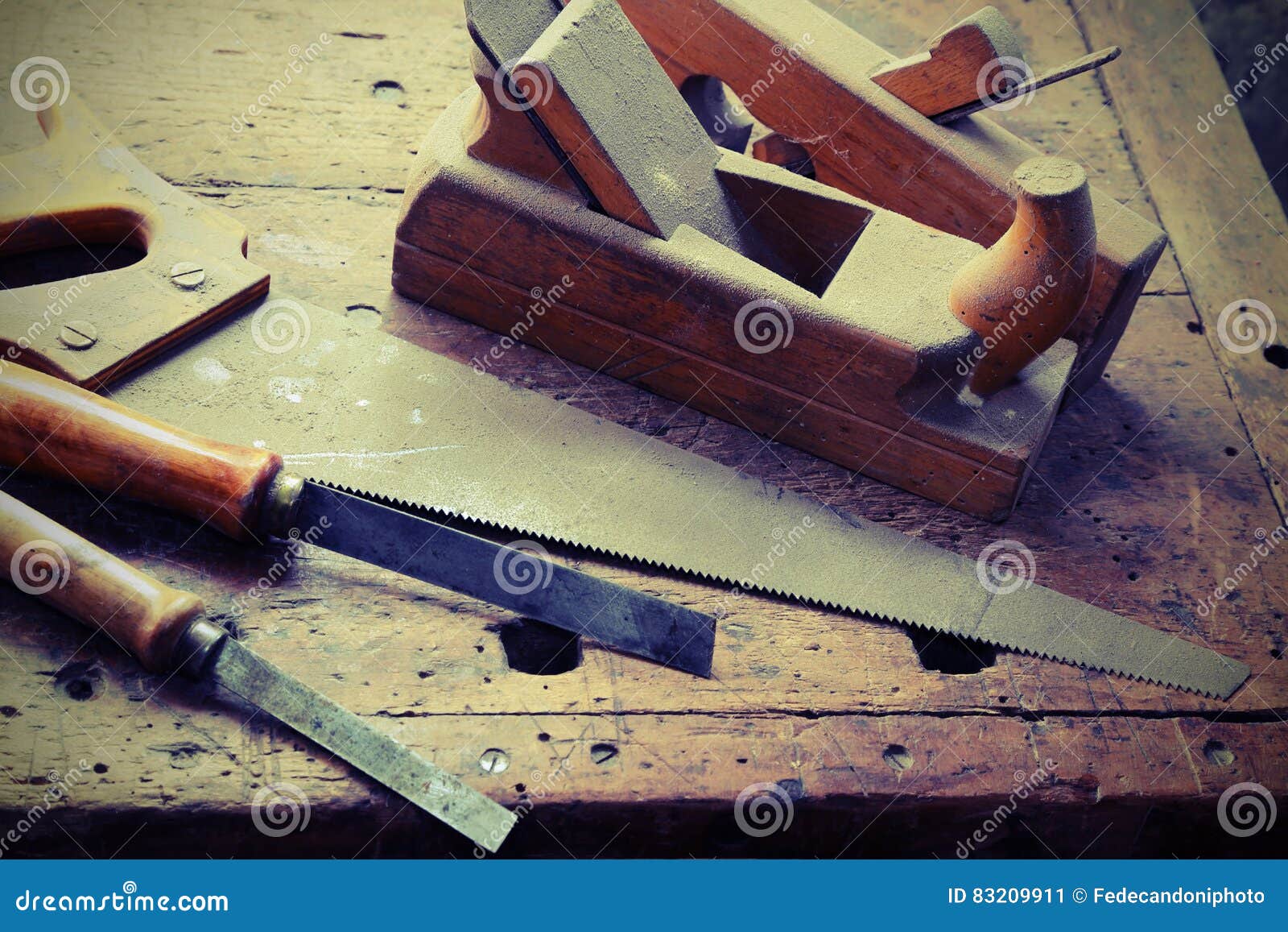 PLANER and Chisels and Other Tools in the Ancient Workshop Stock Image ...