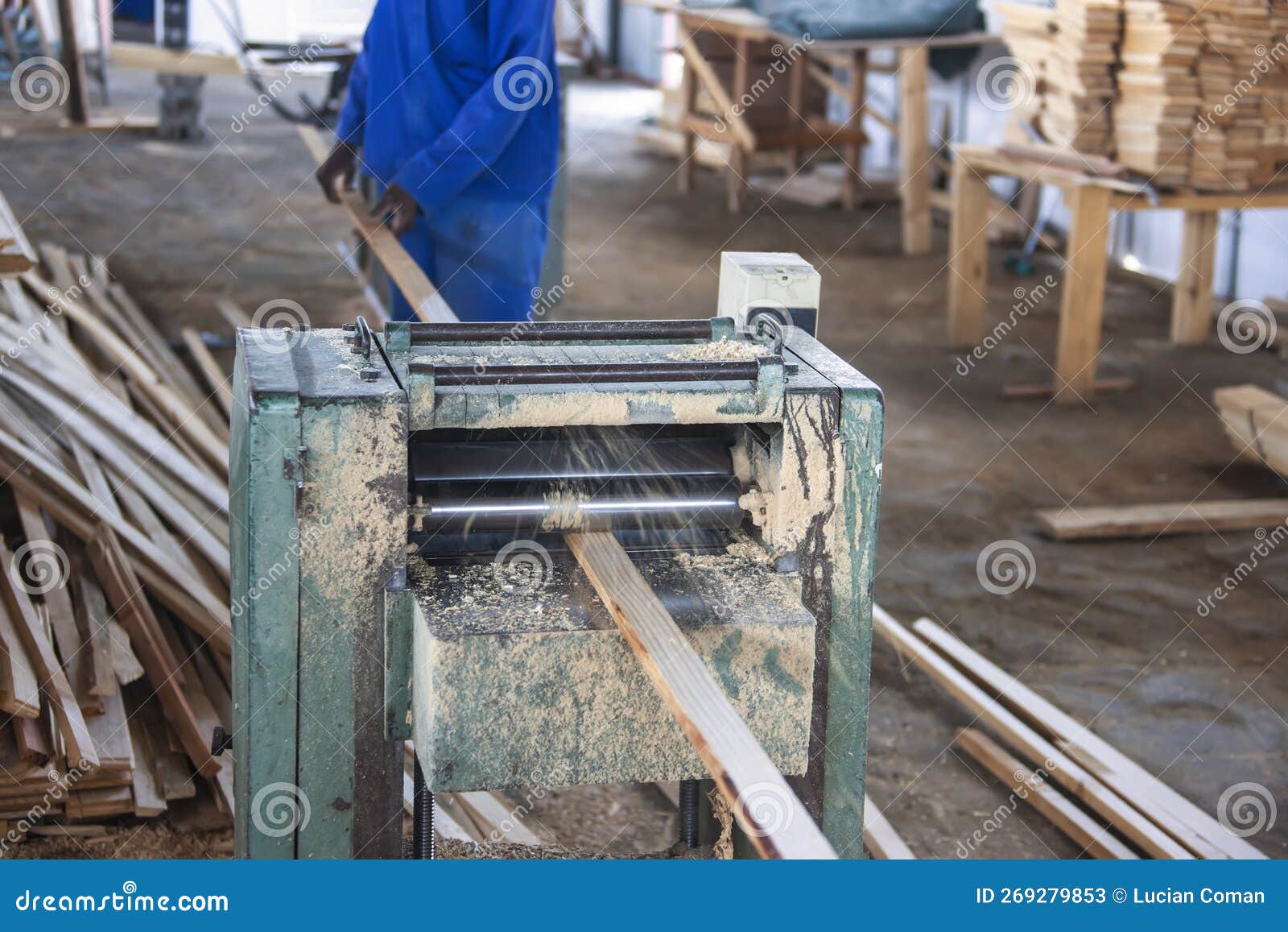 Planer machine stock image. Image of joiner, africa - 269279853