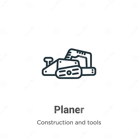 Planer Outline Vector Icon. Thin Line Black Planer Icon, Flat Vector ...
