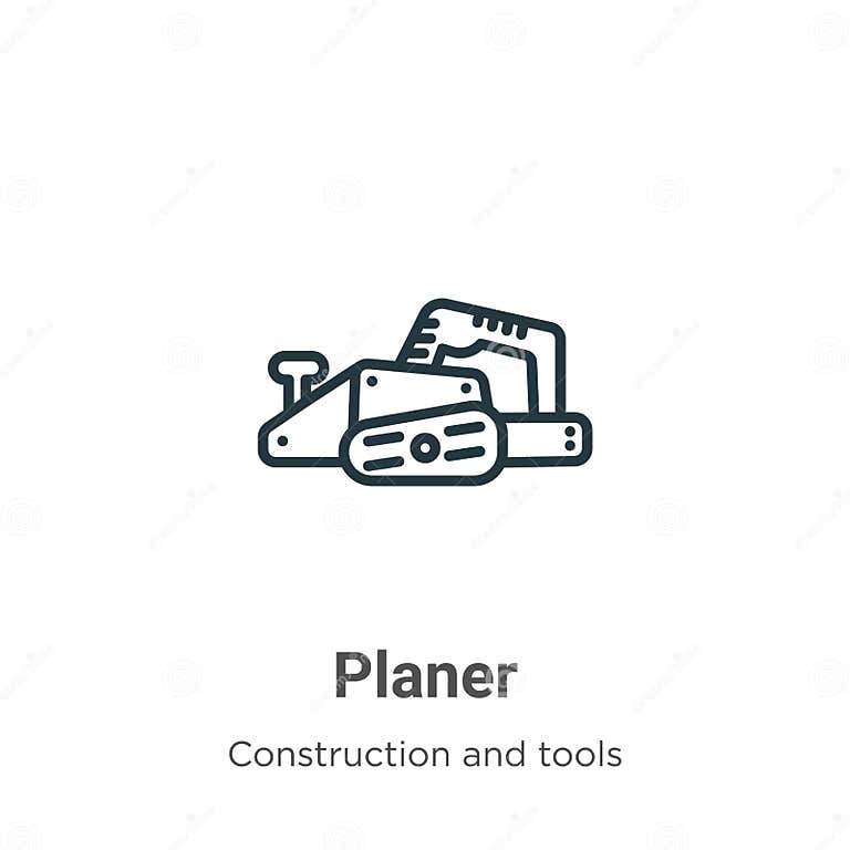 Planer Outline Vector Icon. Thin Line Black Planer Icon, Flat Vector ...