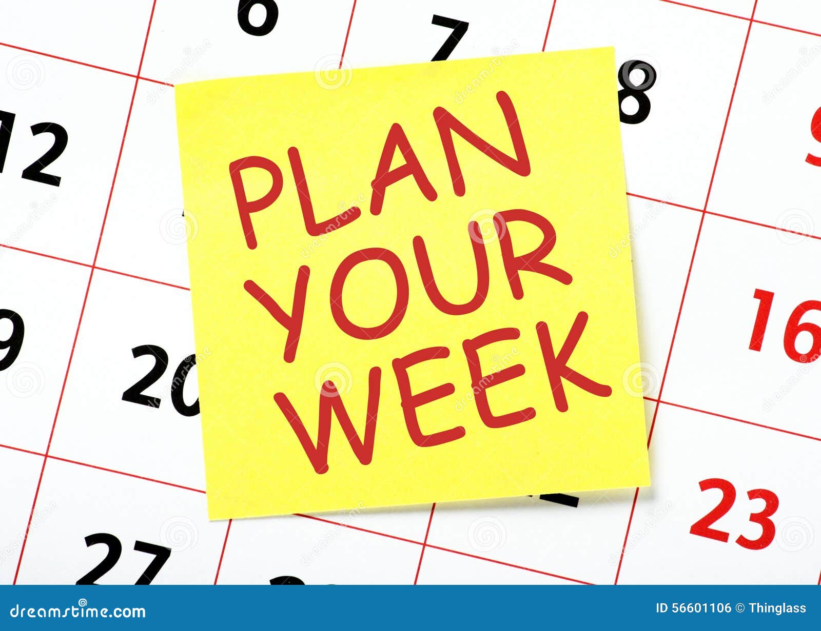 Planera din vecka arkivfoto. Bild av klibbigt, organisatör - 56601106