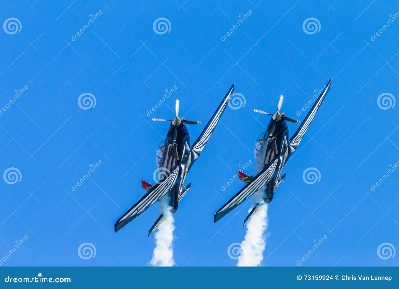 Planes Acrobatics Flying editorial stock image. Image of propellor ...