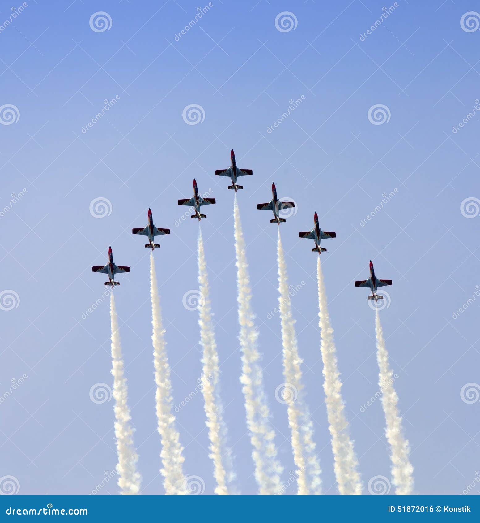 Planes on an Air Show Against Clear Sky Stock Photo - Image of spain ...