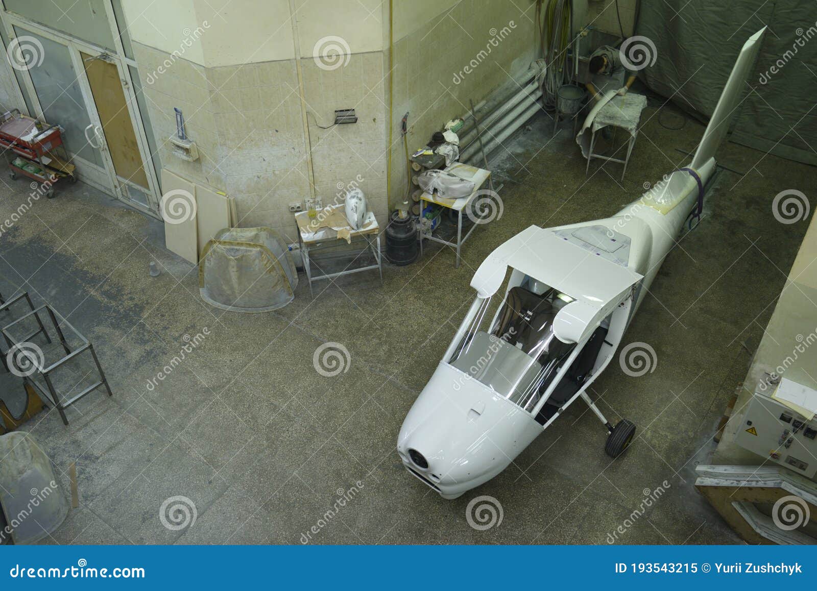 Planes Assembly Hall, Light Passenger Plane Prepared For Assembling ...