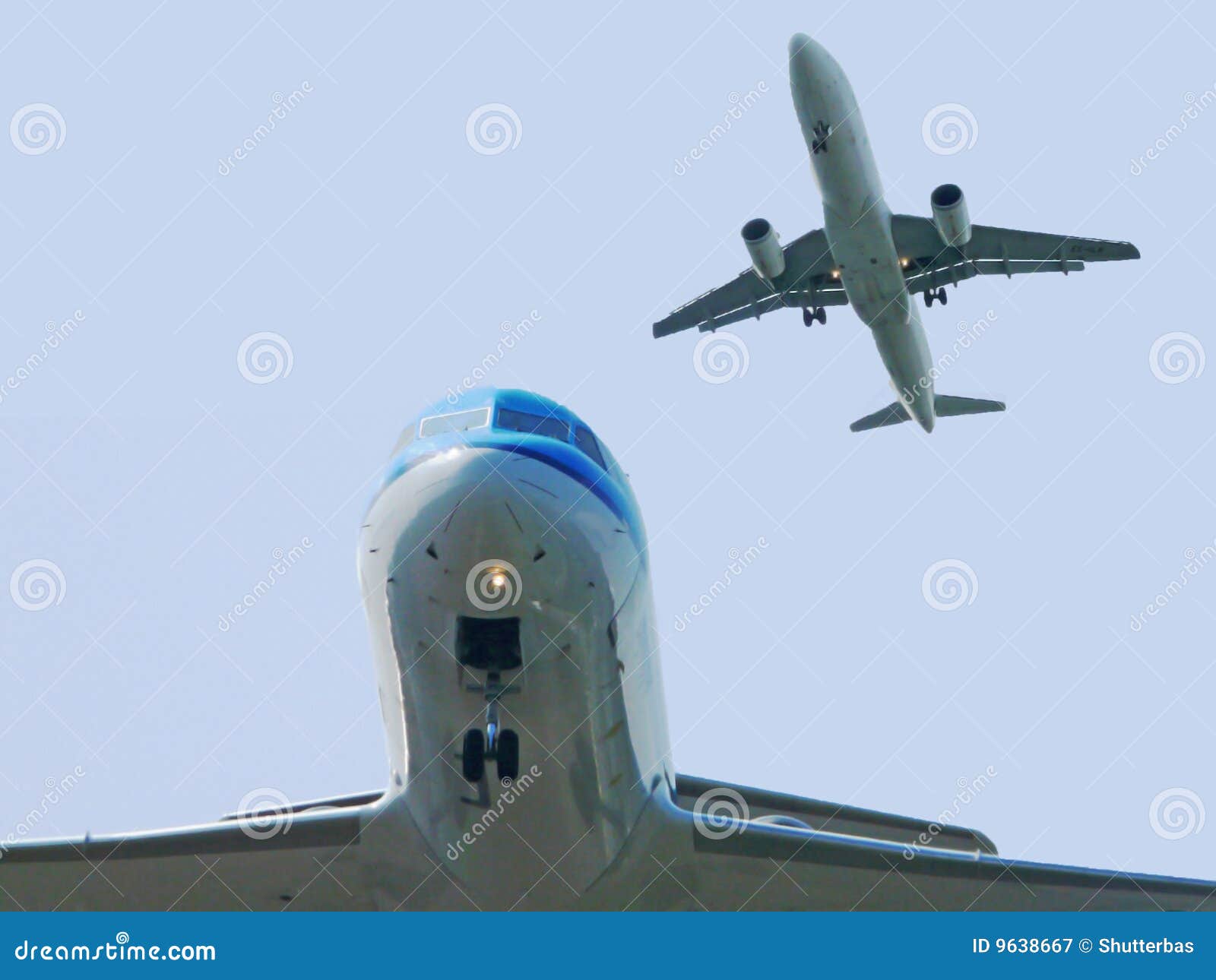 Planes getting close stock image. Image of airbus, a320 - 9638667