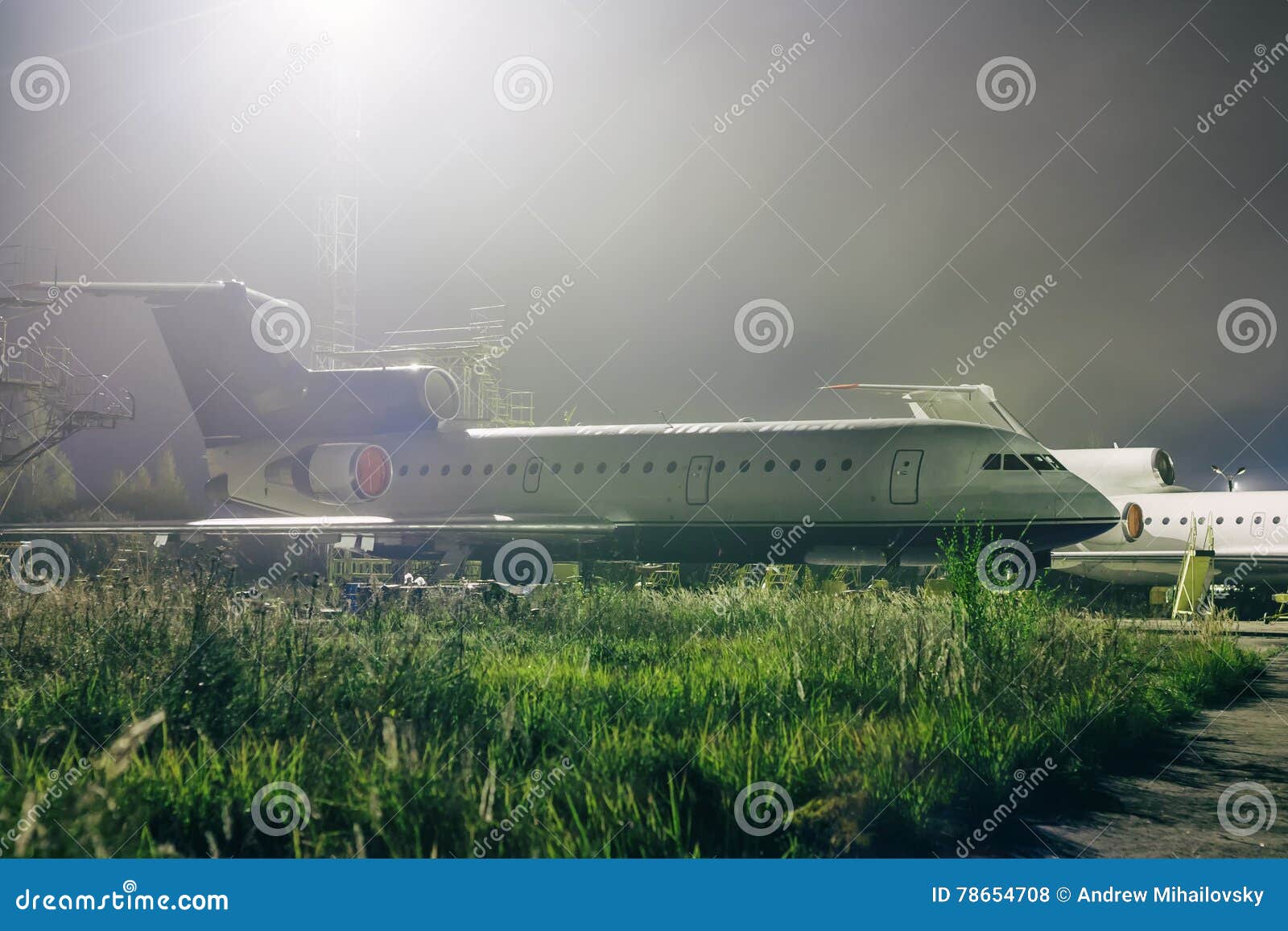 Planes Maintenance on the Aviation Technical Base Stock Photo - Image ...