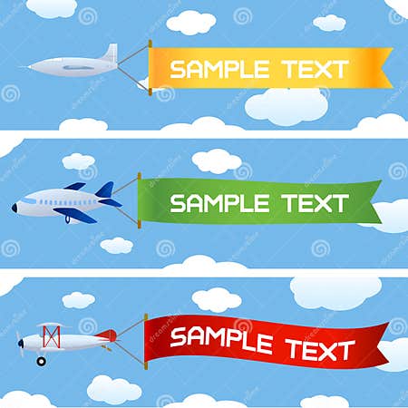 Planes with message stock vector. Illustration of banner - 15022064