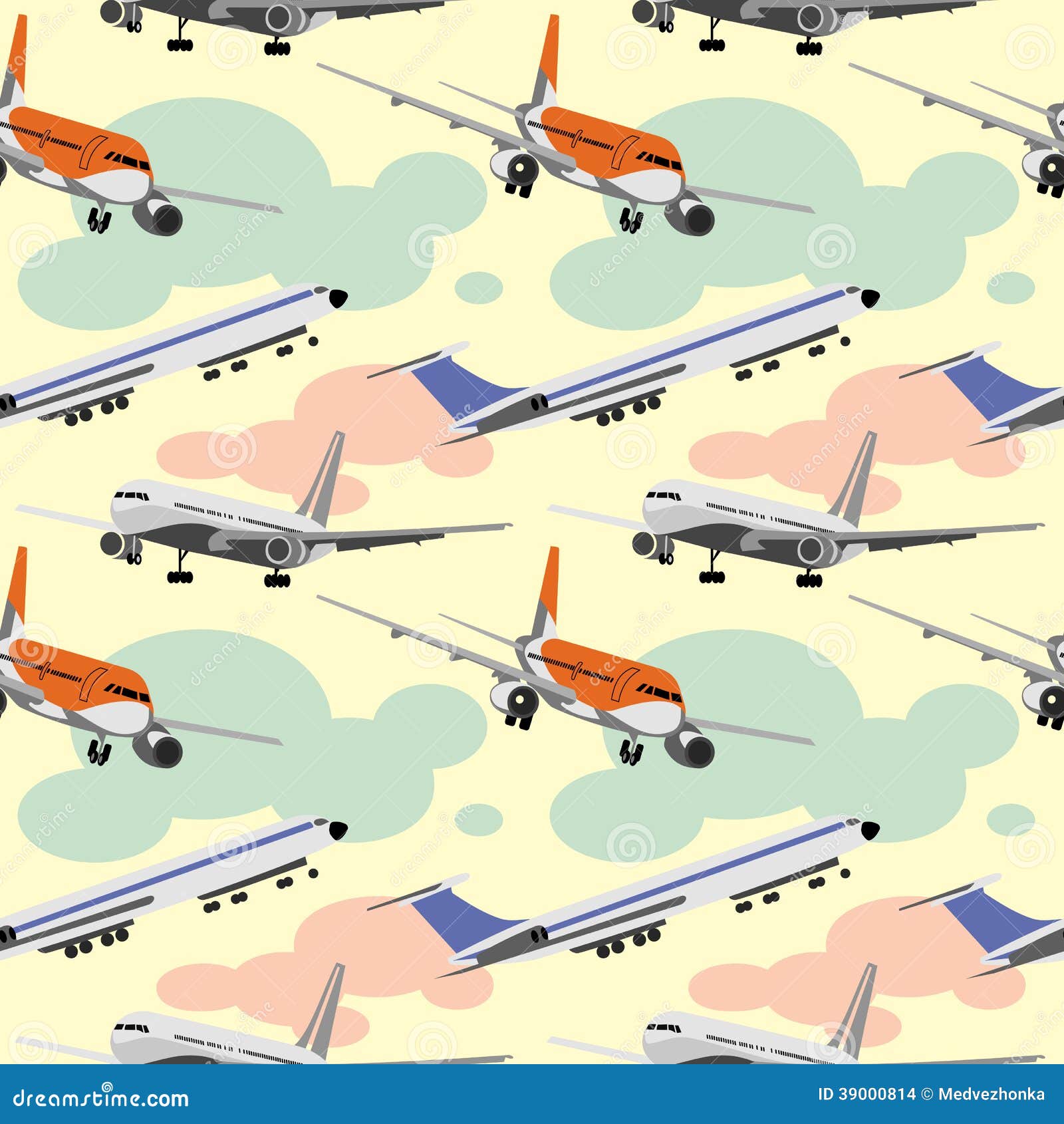 Planes pattern stock illustration. Illustration of vintage - 39000814