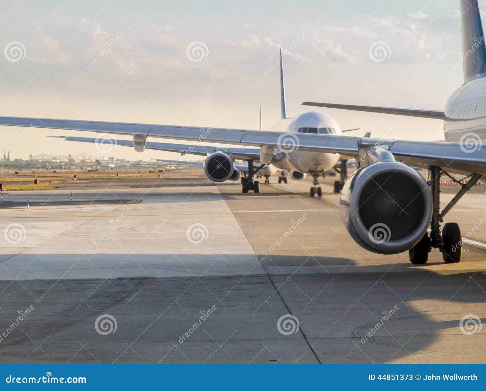 Planes waiting for takeoff stock image. Image of delay - 44851373