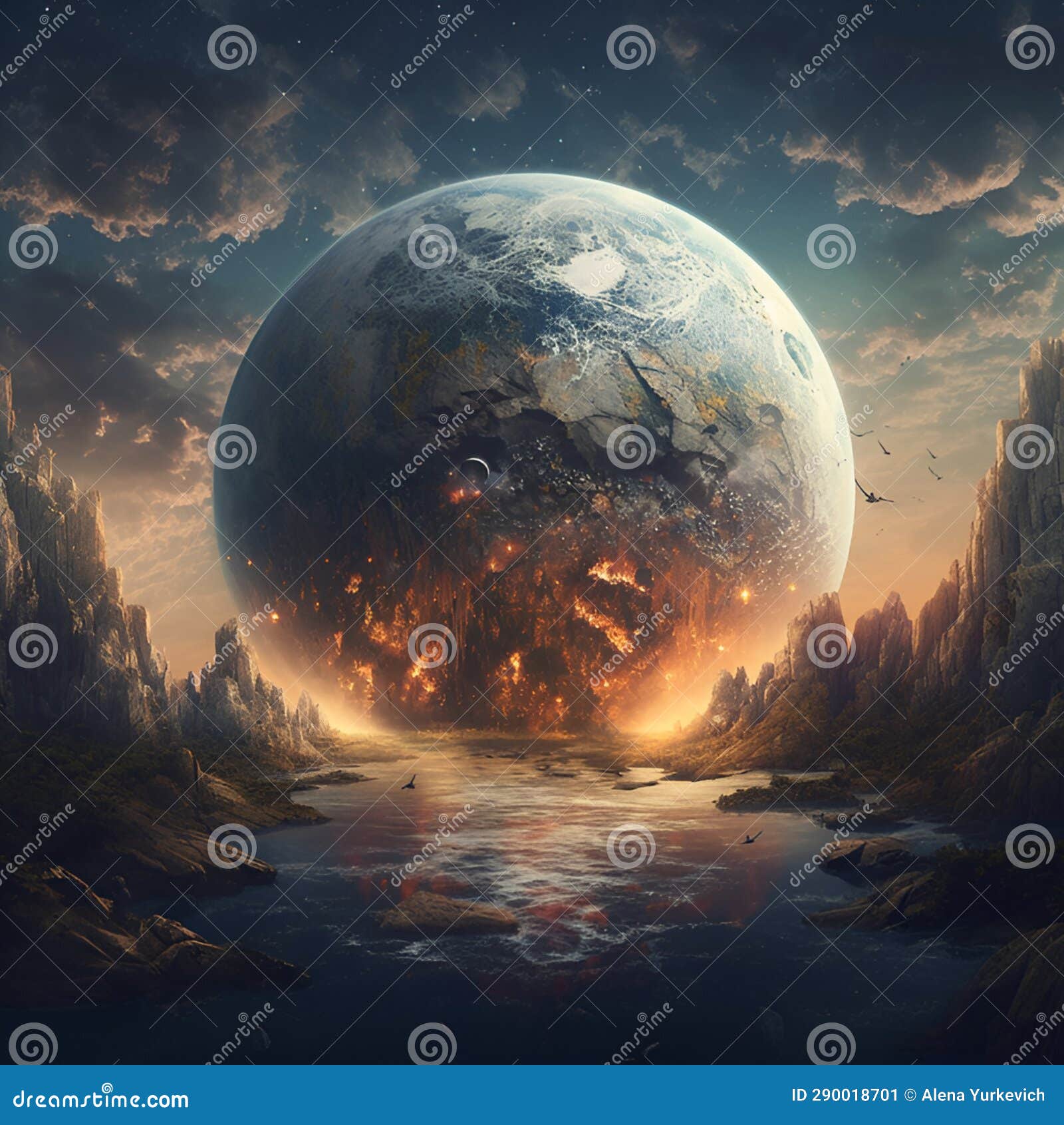 Planet. Abstract Wallpaper. Civilization Stock Illustration ...