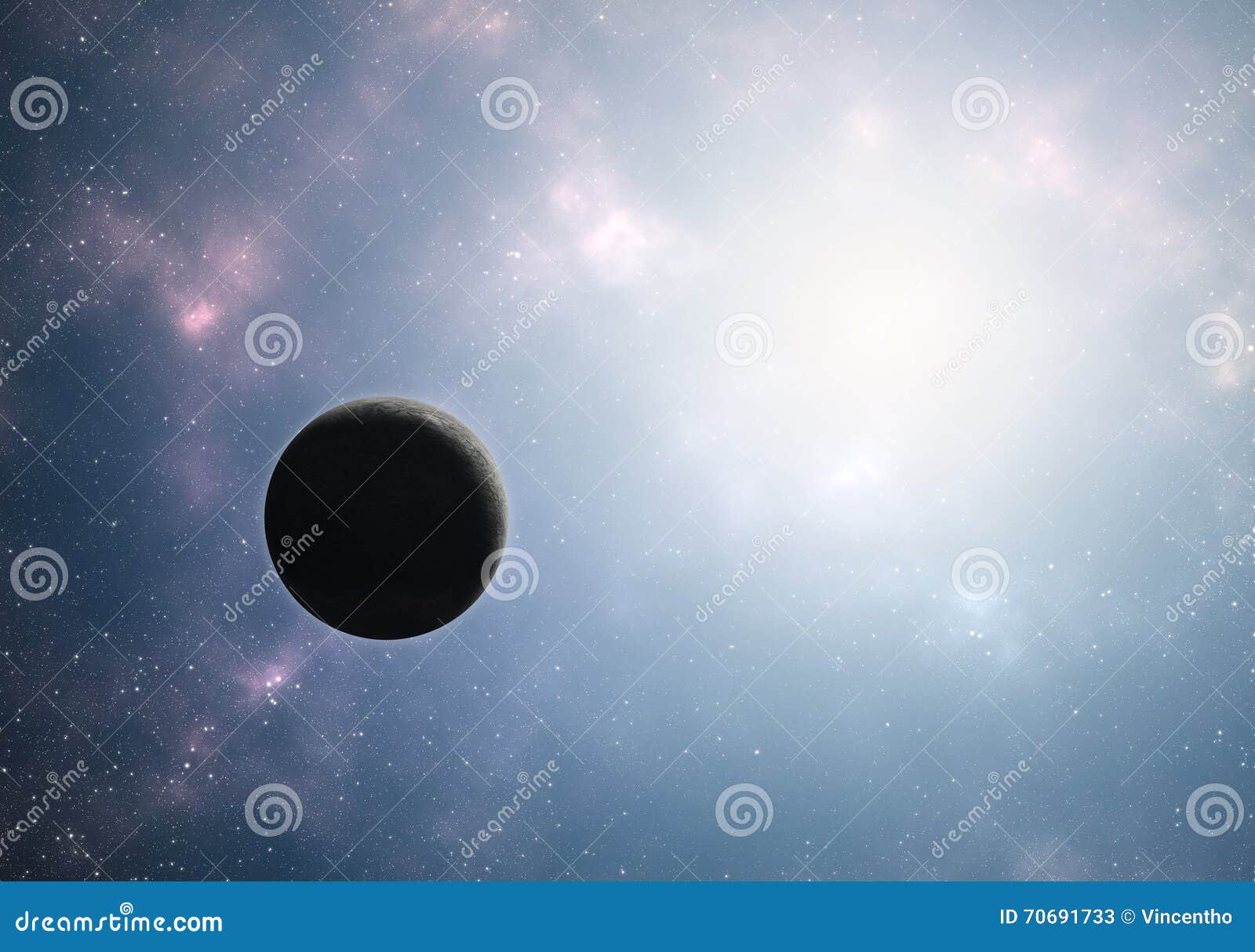 Planet Bright Light Space Universe Stock Illustration - Illustration of ...