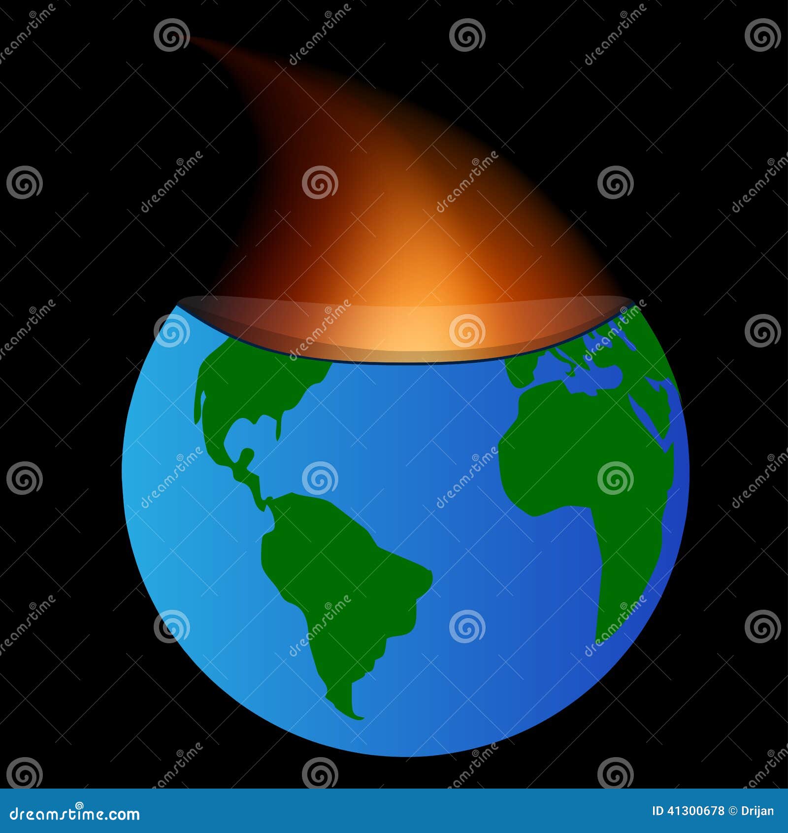 Planet burned stock vector. Illustration of design, destruction - 41300678