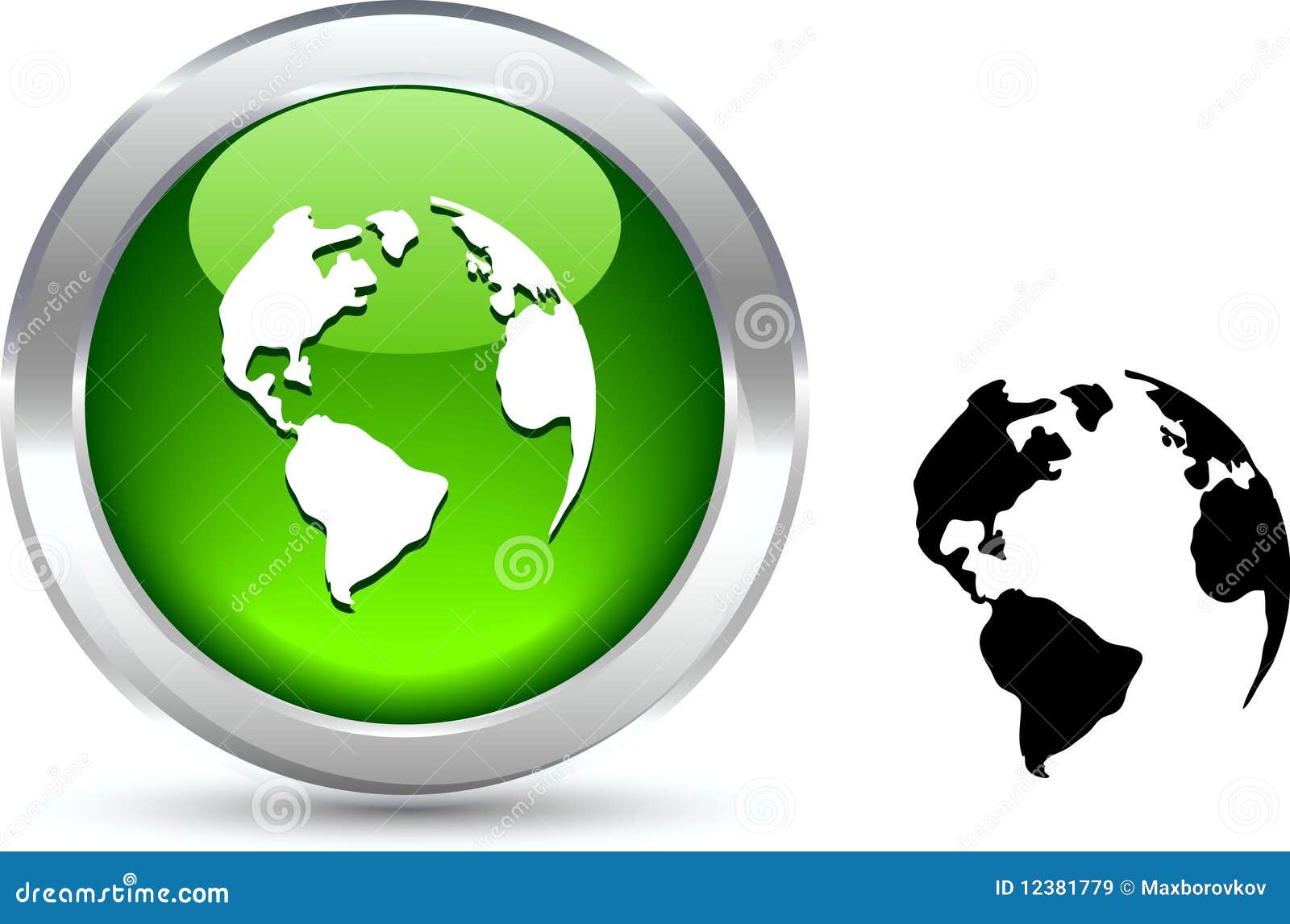 Planet button. stock vector. Illustration of transparent - 12381779