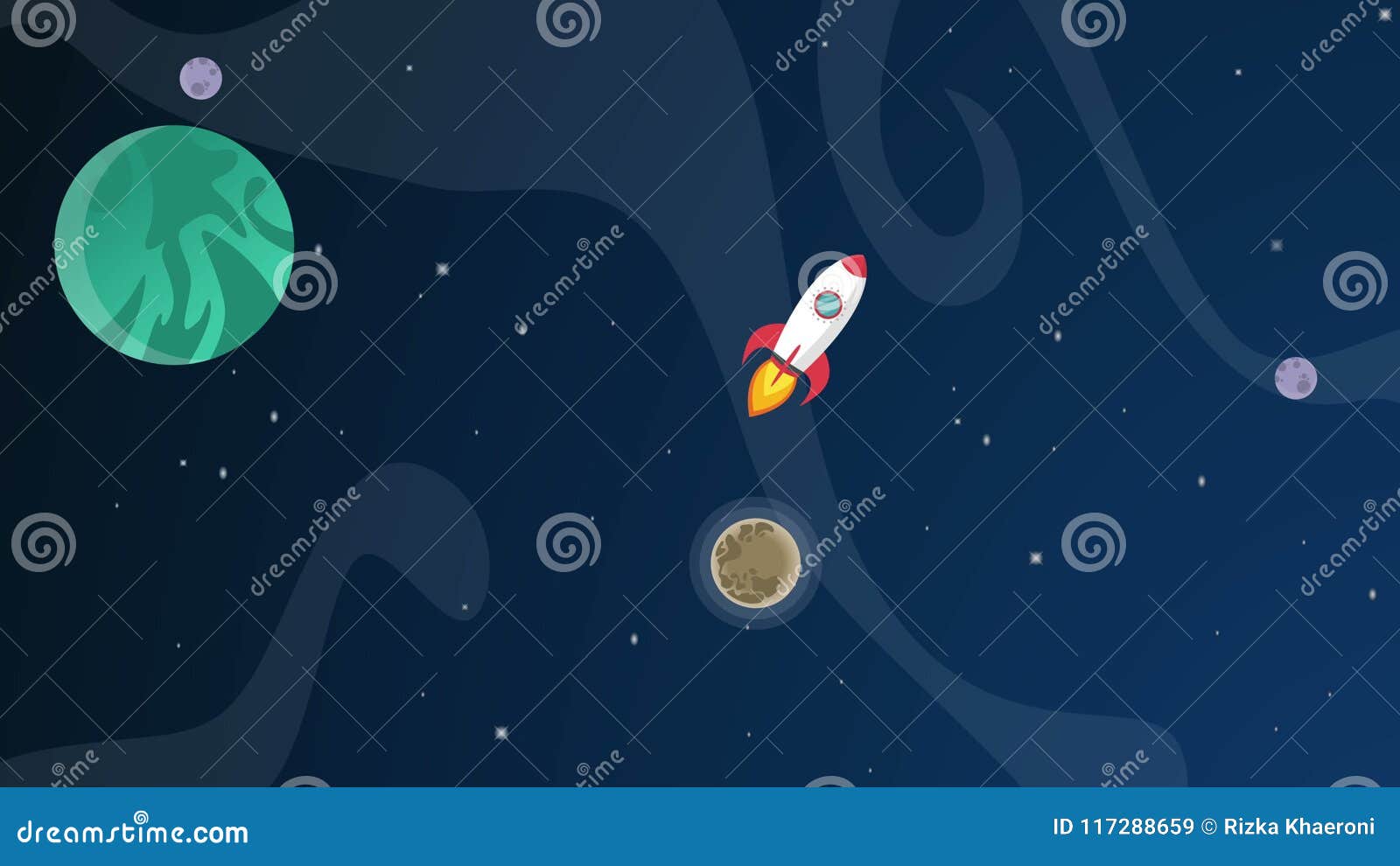 Planet Cartoon in Space Animation Stock Video - Video of earth ...