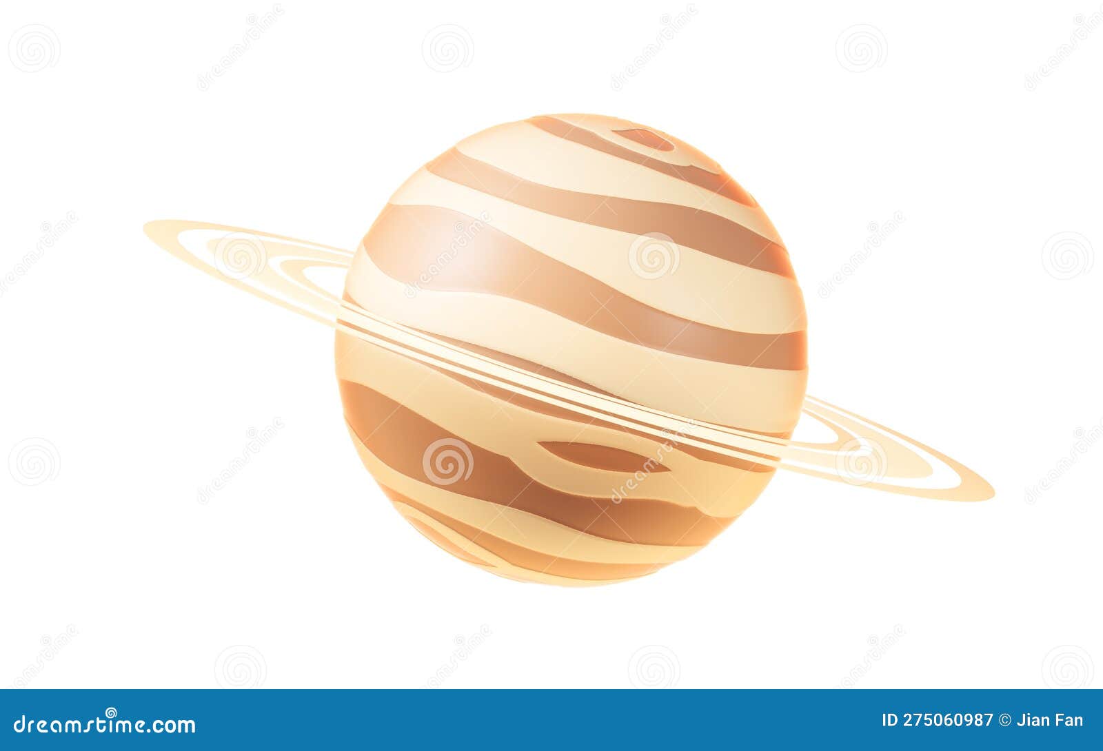 Planet with Cartoon Style, 3d Rendering Stock Illustration ...