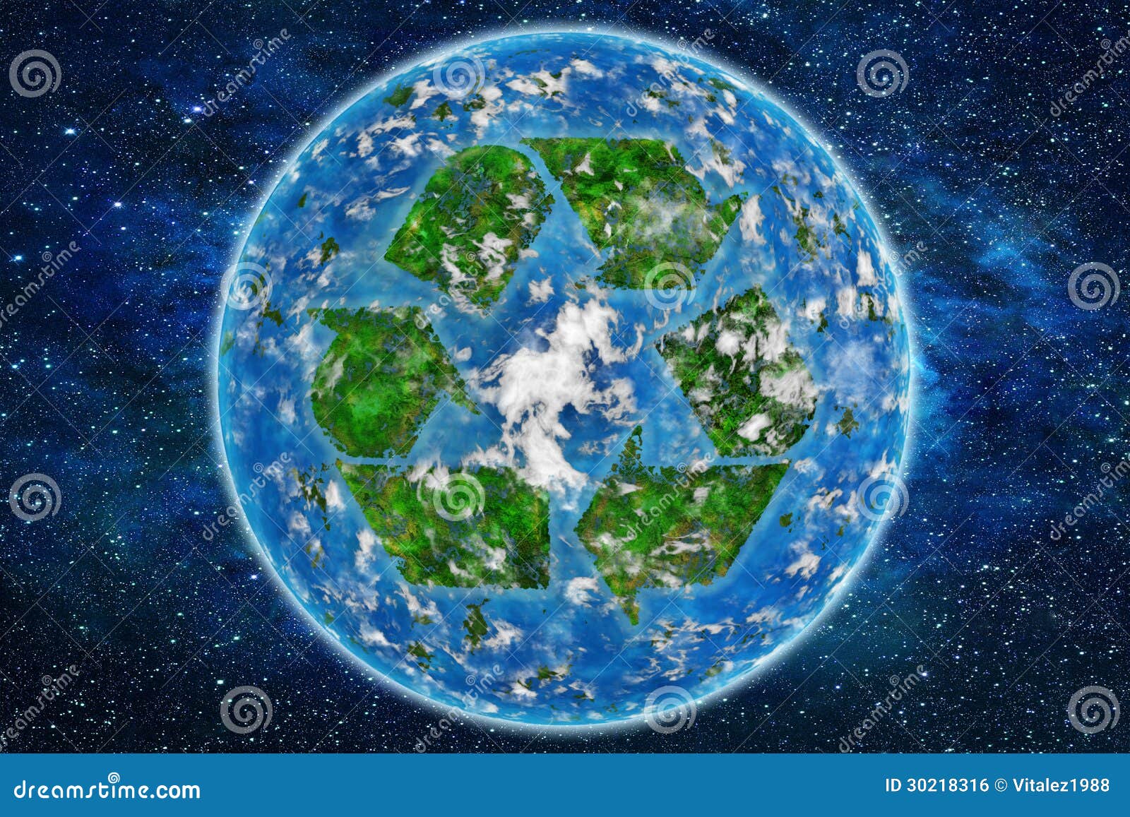 Recycle planet stock illustration. Illustration of clean - 30218316