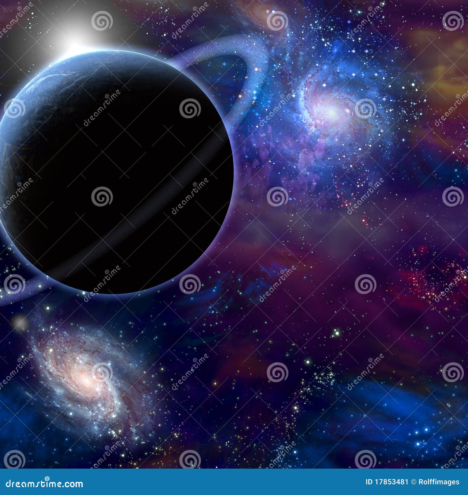 Planet and cosmos stock illustration. Illustration of heaven - 17853481