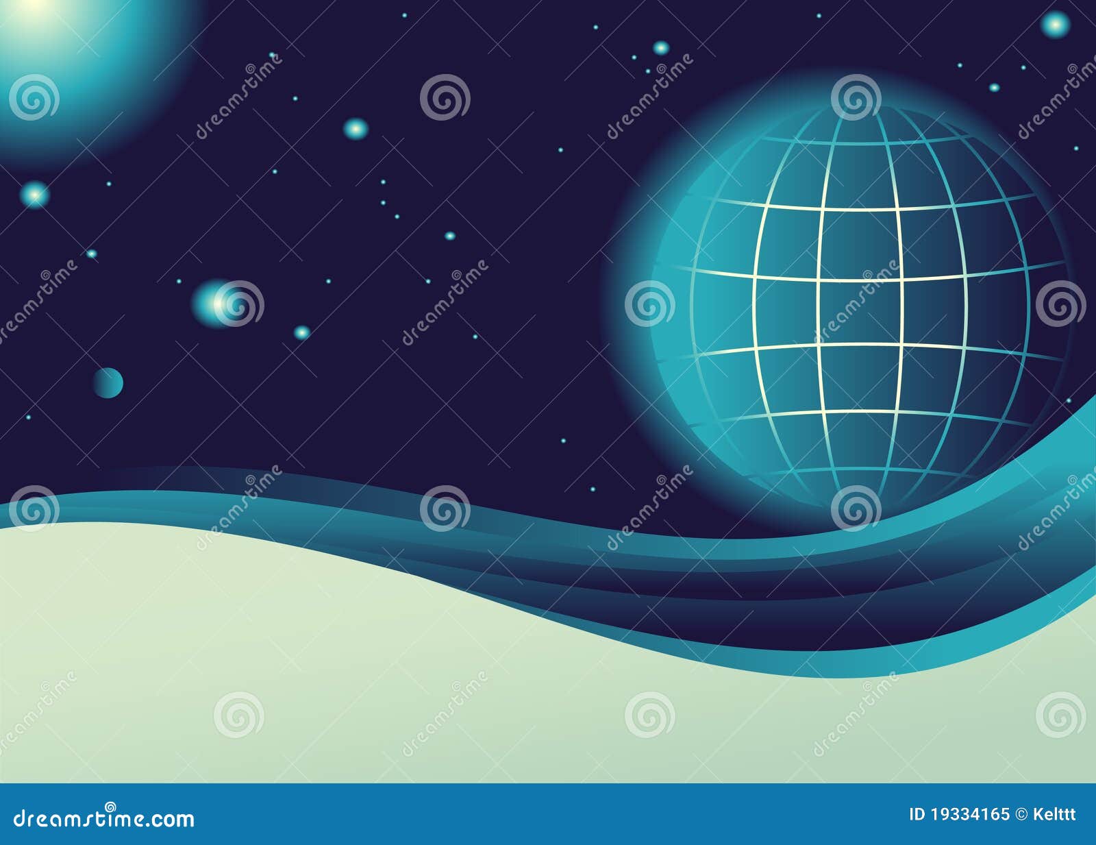 Planet in the cosmos stock vector. Illustration of macrocosm - 19334165
