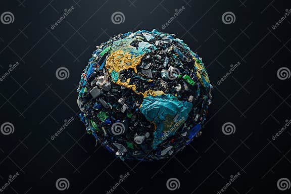 The Planet is Covered with Garbage As Seen from Space, Indicating ...