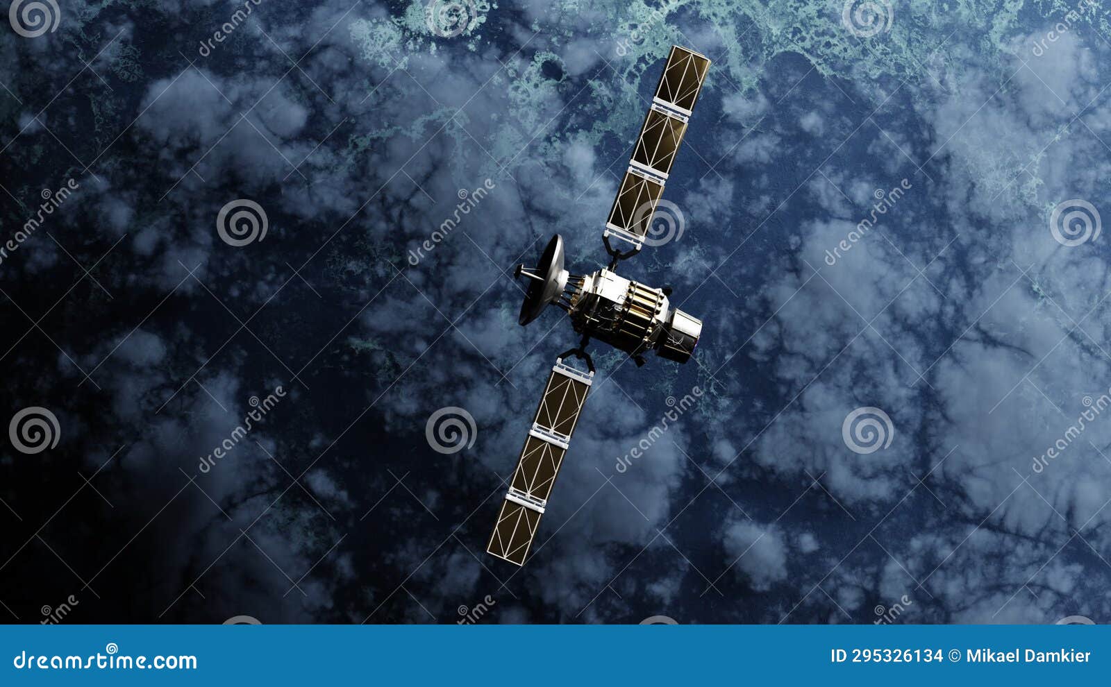 Planet in Deep Space and Satellite Stock Footage - Video of view, light ...