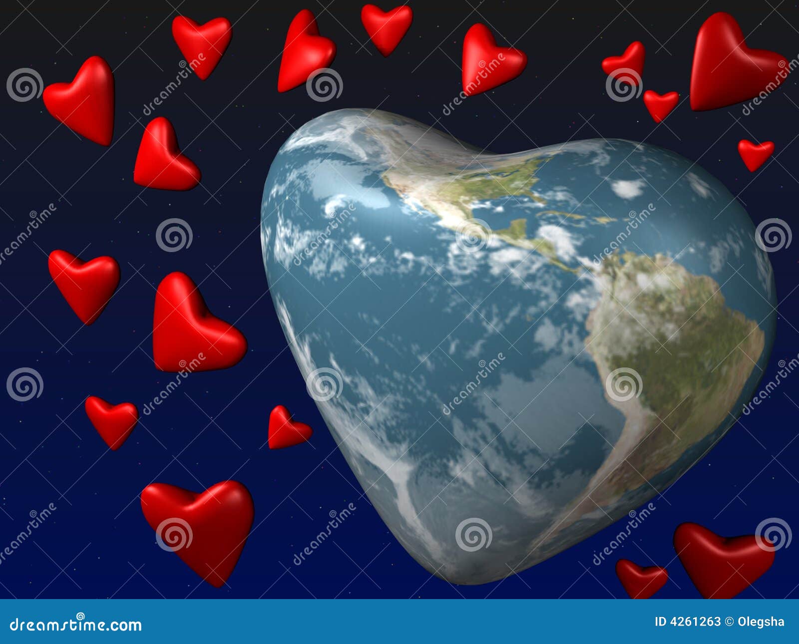 Planet Der Liebe - Die Erde Stock Abbildung - Illustration von liebe ...