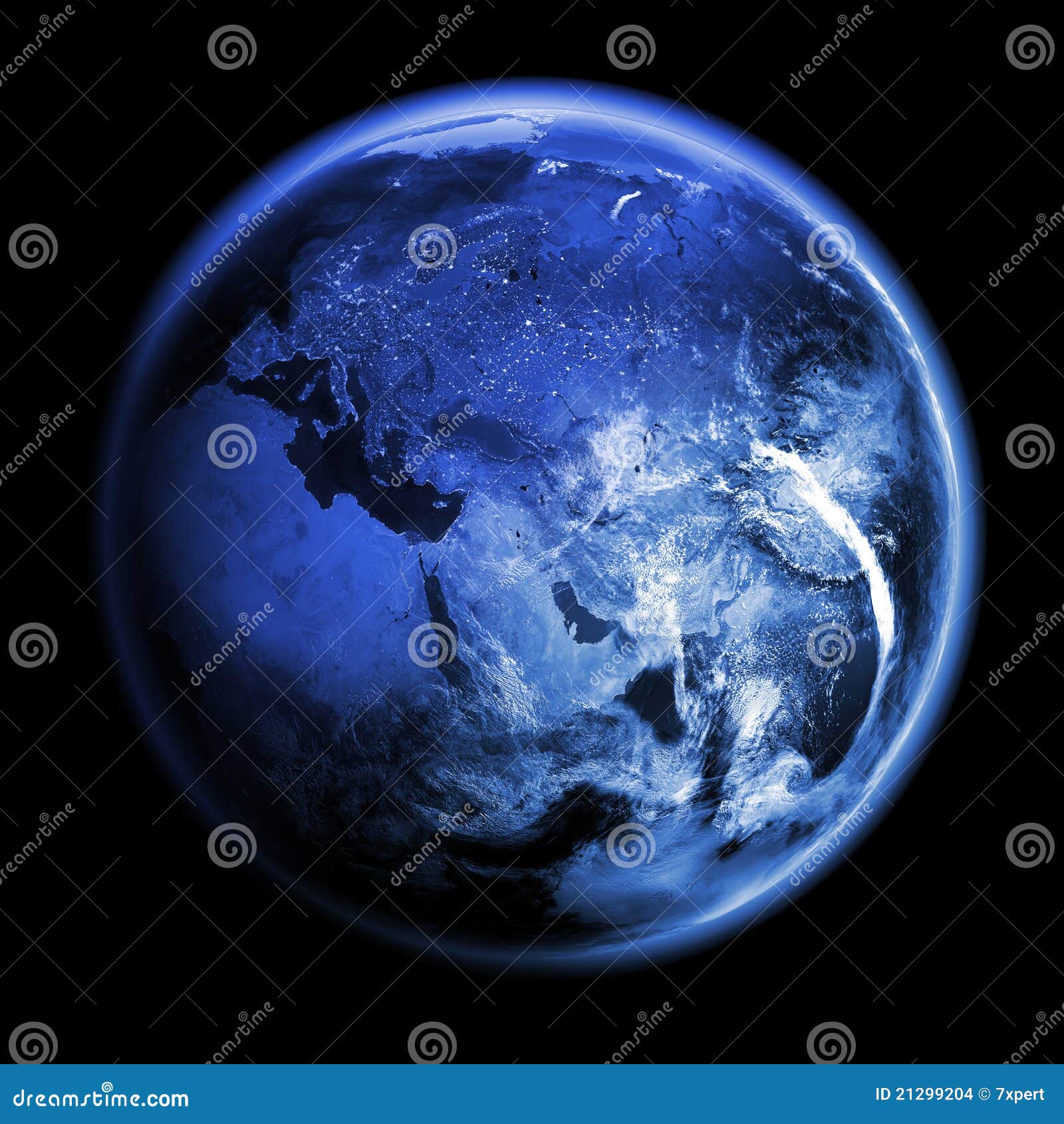 Planet Earth 3d render stock illustration. Illustration of europe ...