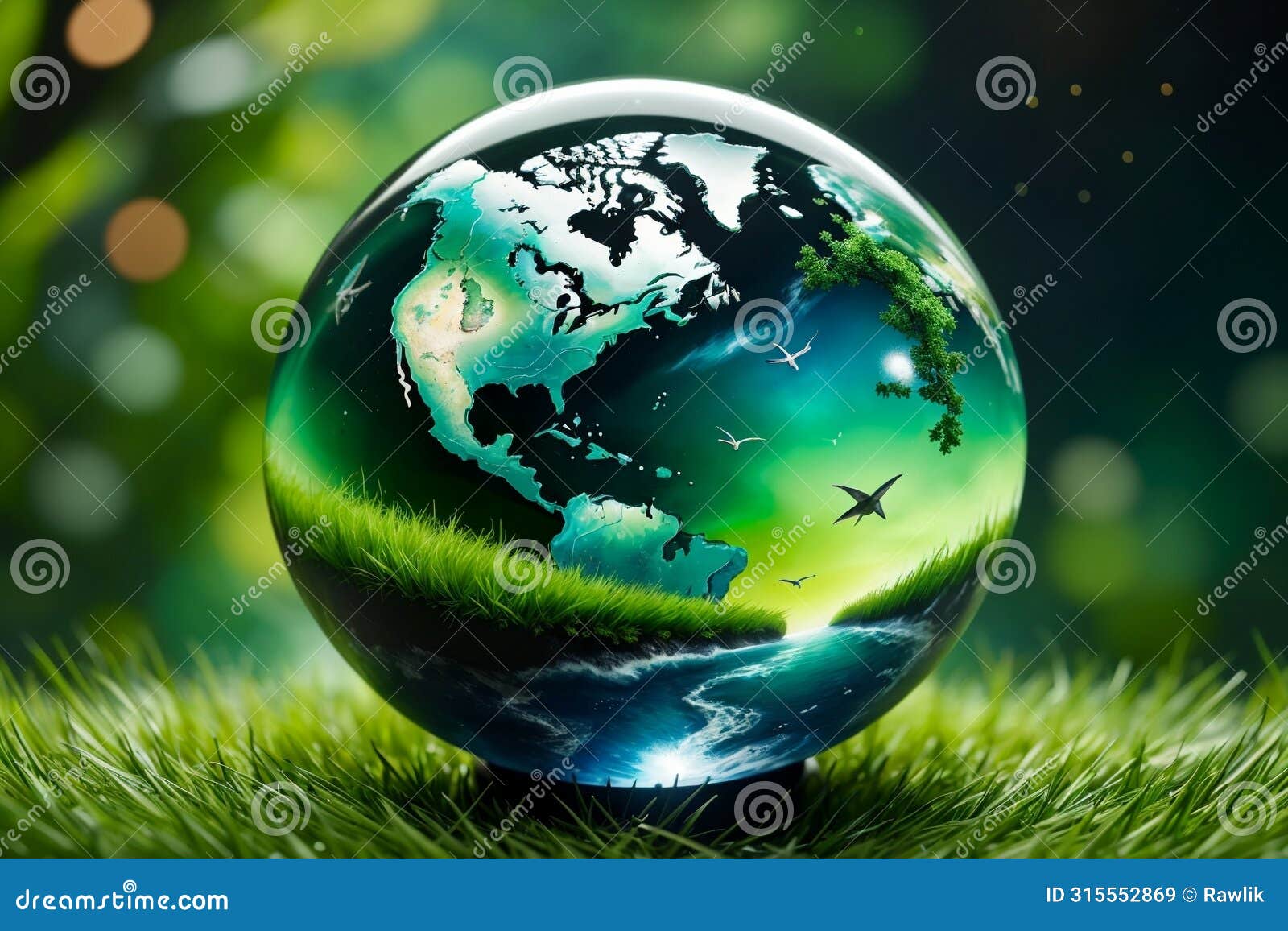 Planet Earth on Abstract Blue Background Stock Image - Image of ...