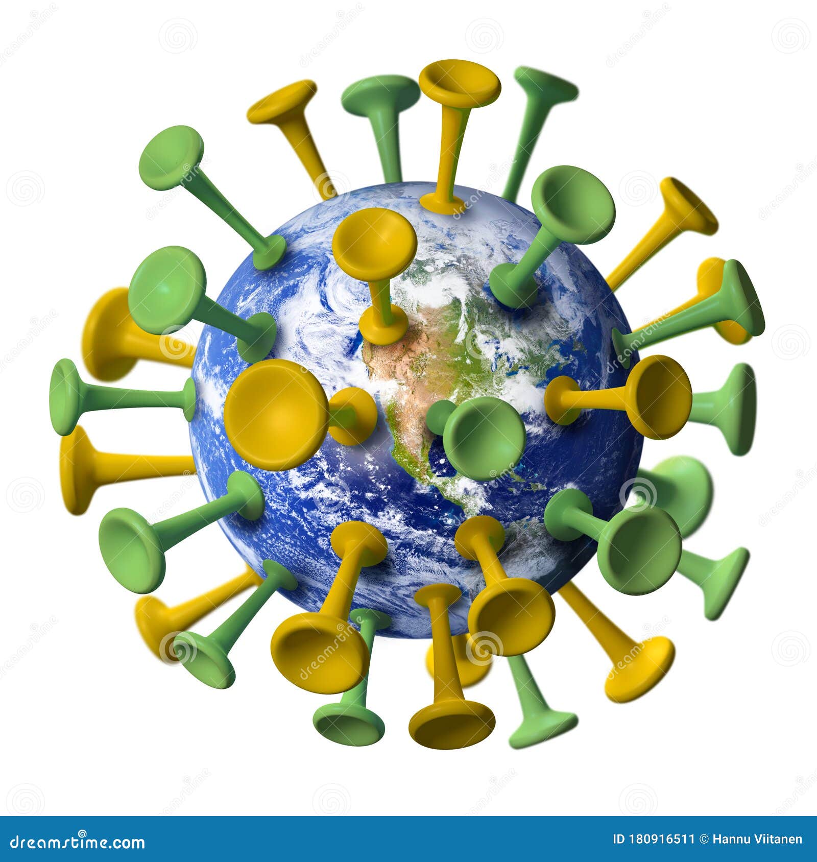 Planet Earth Affected by Corona Virus Stock Illustration - Illustration ...