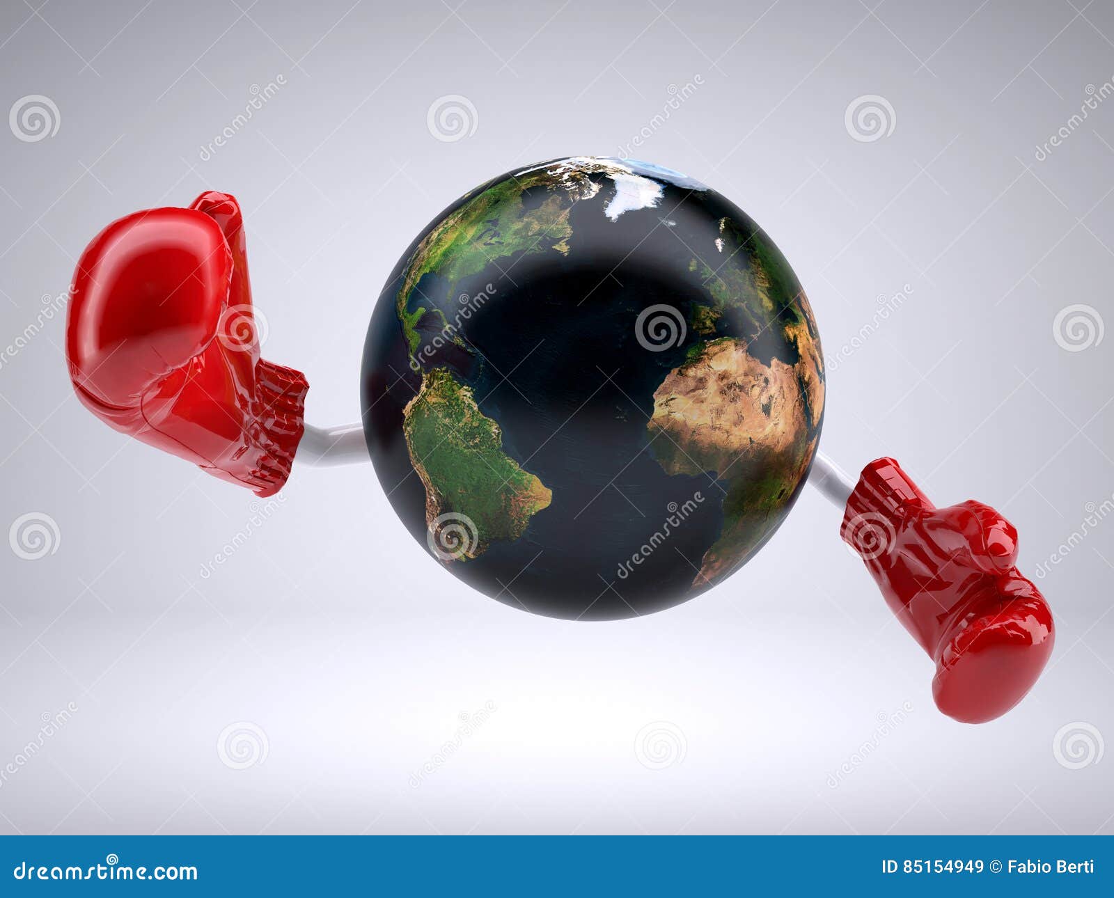 Earth With Arms And Legs, German Helmet And Rifle Royalty-Free Cartoon ...