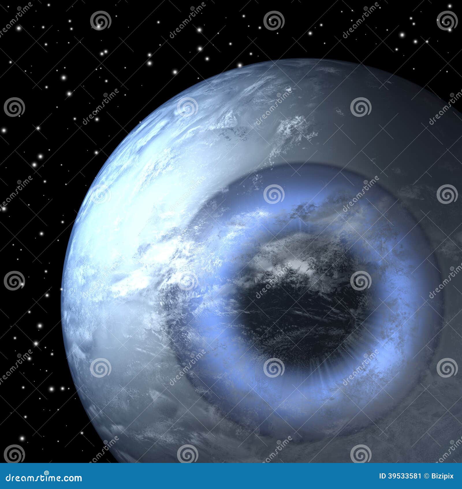 Planet Earth As Eye Ball, Close Stock Illustration - Illustration of ...