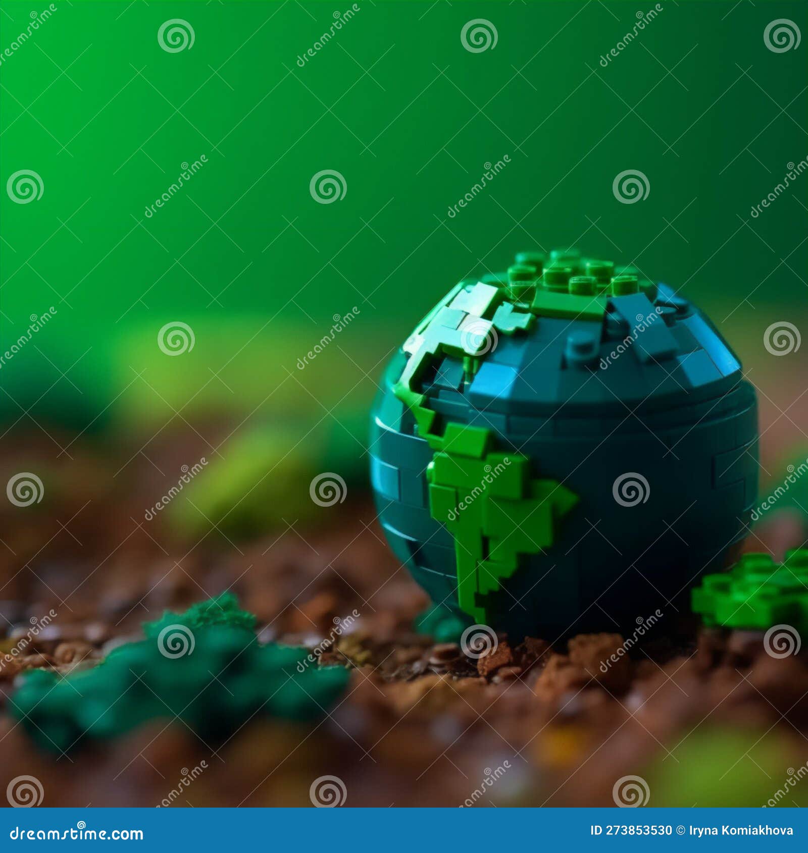 Planet Earth Assembled from Lego, Earth Day, Generativ Ai Stock Photo ...