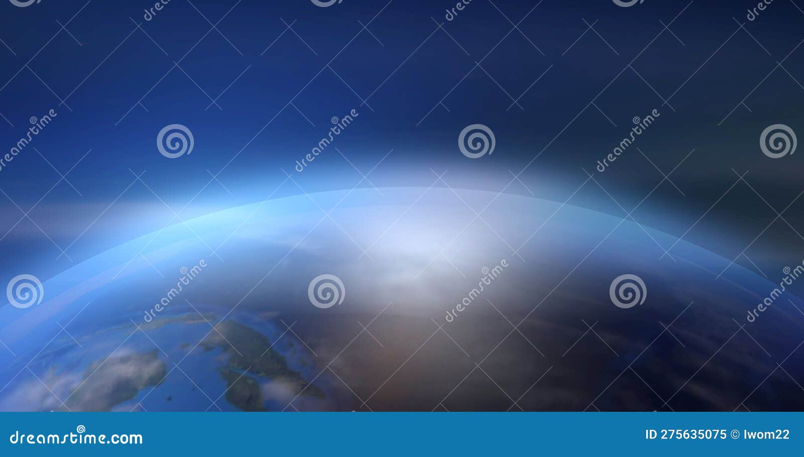 Planet Earth with Atmosphere in the Universe Stock Illustration ...
