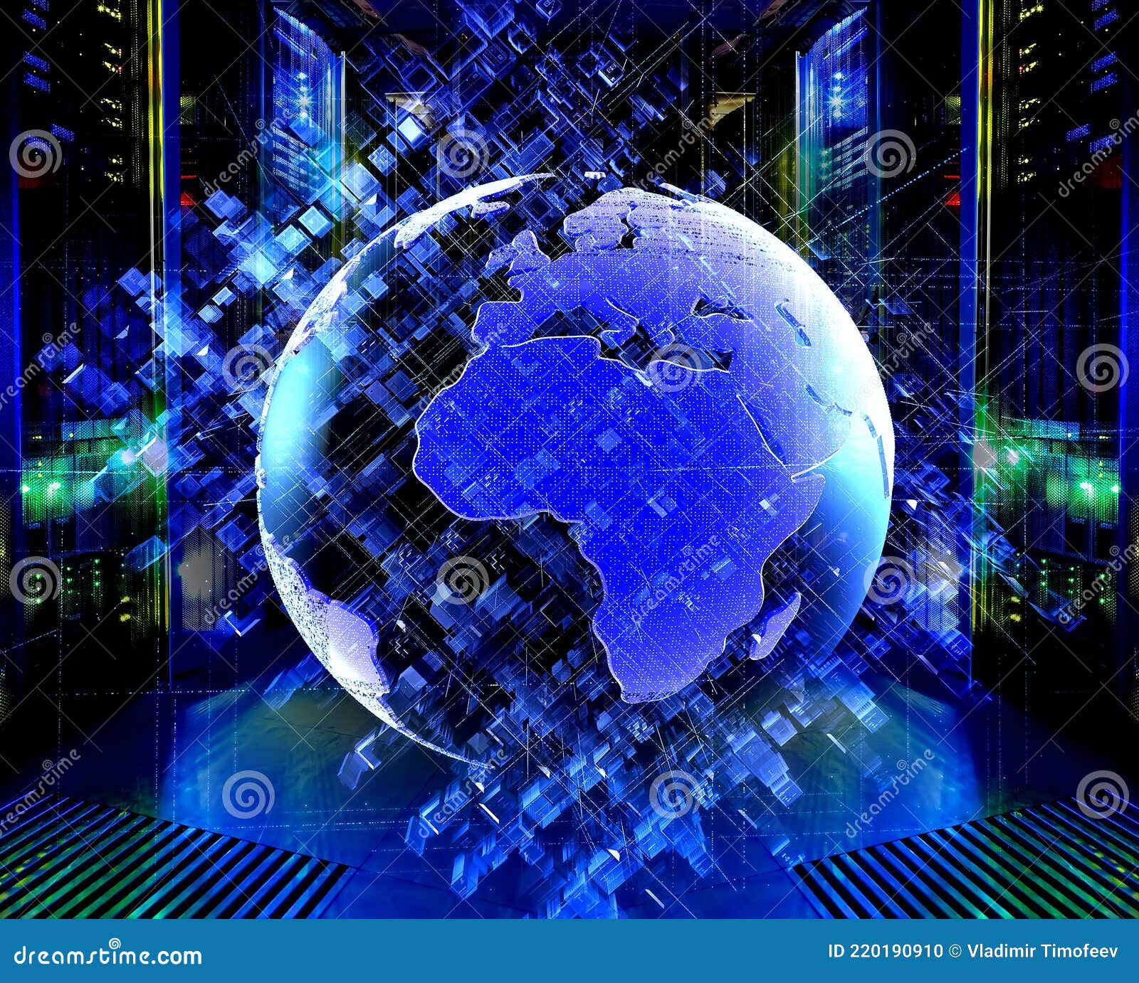 3D Rendering Planet Earth from on Background of Texture of the Extruded ...