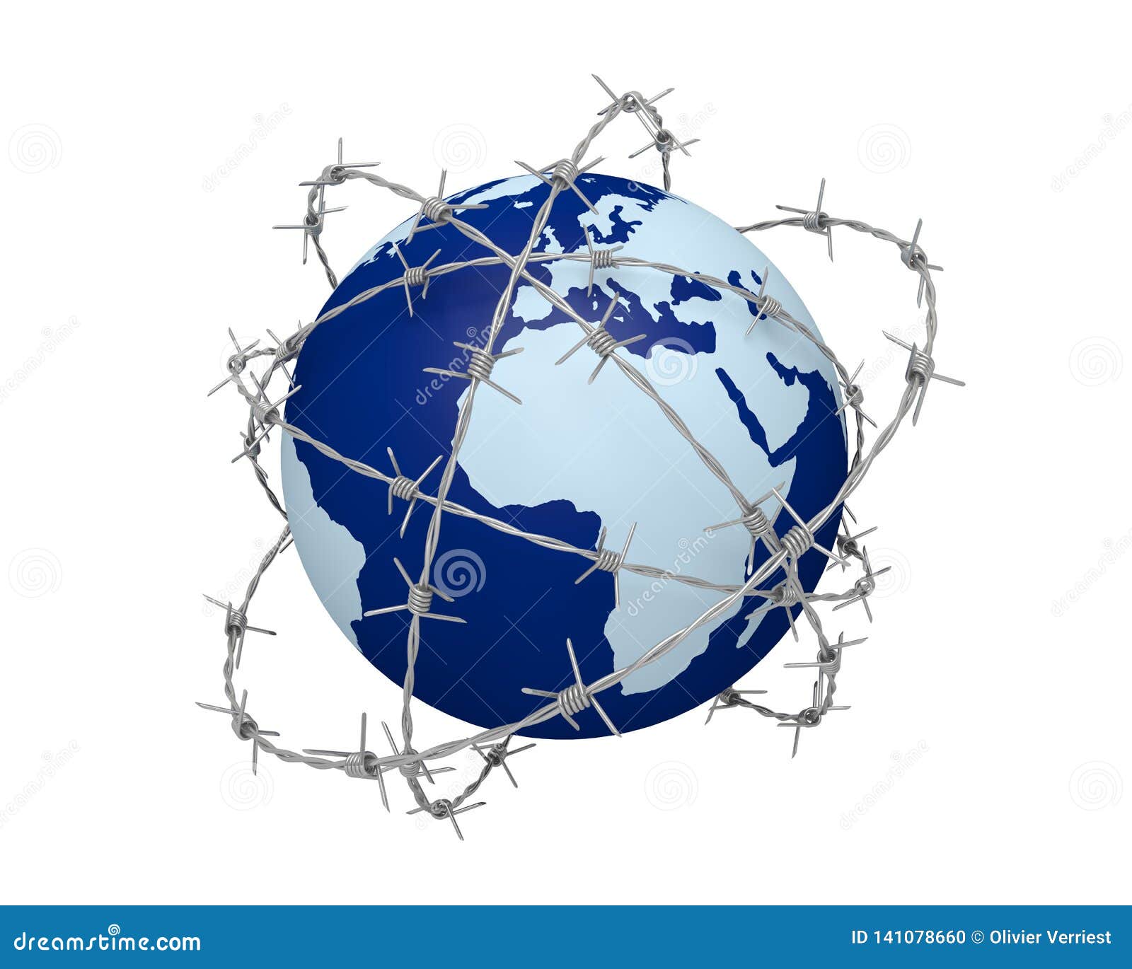Planet earth barbed wire stock illustration. Illustration of business ...