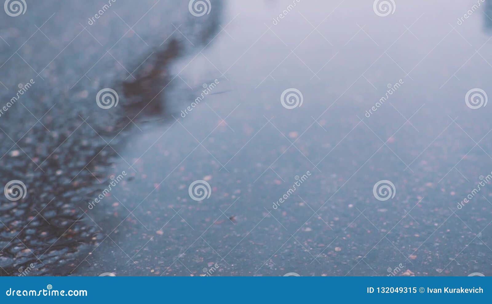 Planet Earth Beautiful Falls into a Muddy Puddle. Concept on ...