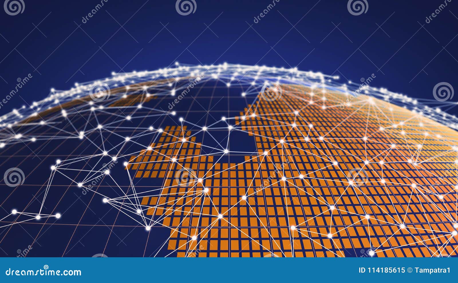 Planet Earth with Network Connection Lines, Internet Concept of Global ...