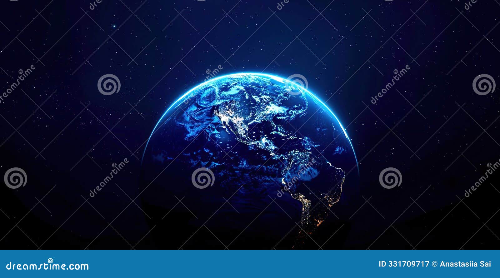 Planet Earth on a Black Background Stock Image - Image of view ...