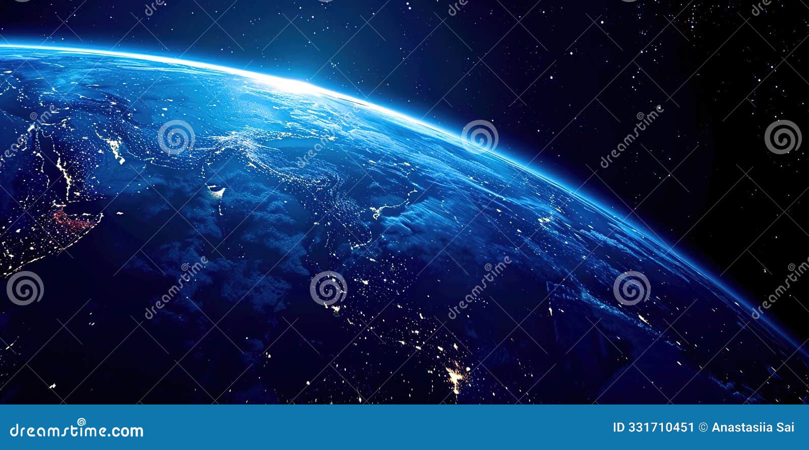 Planet Earth on a Black Background Stock Image - Image of night ...