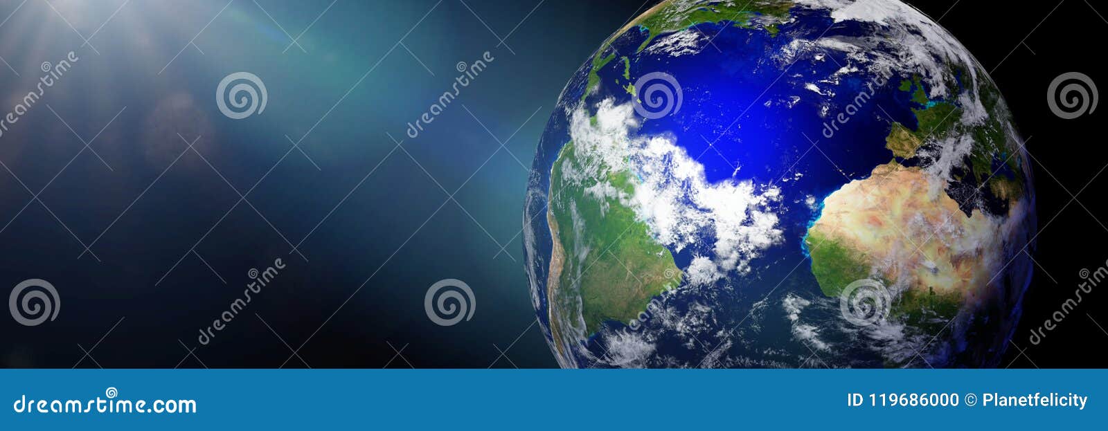 Planet Earth, the Blue Planet in Empty Space Stock Photo - Image of ...