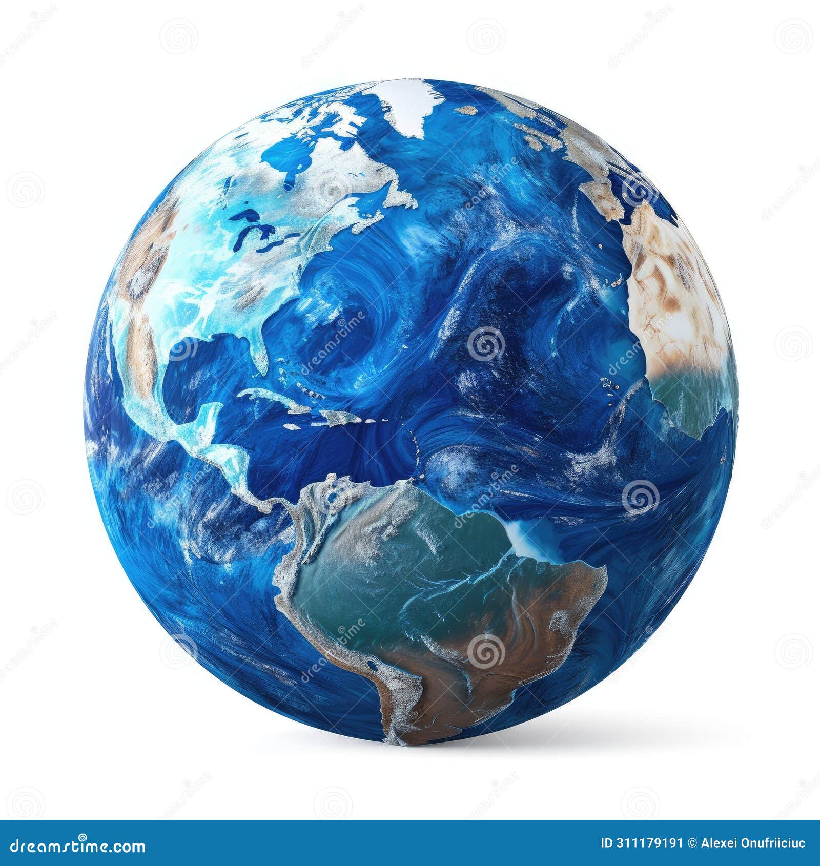 Planet Earth in Blue Light on White Background Stock Image - Image of ...
