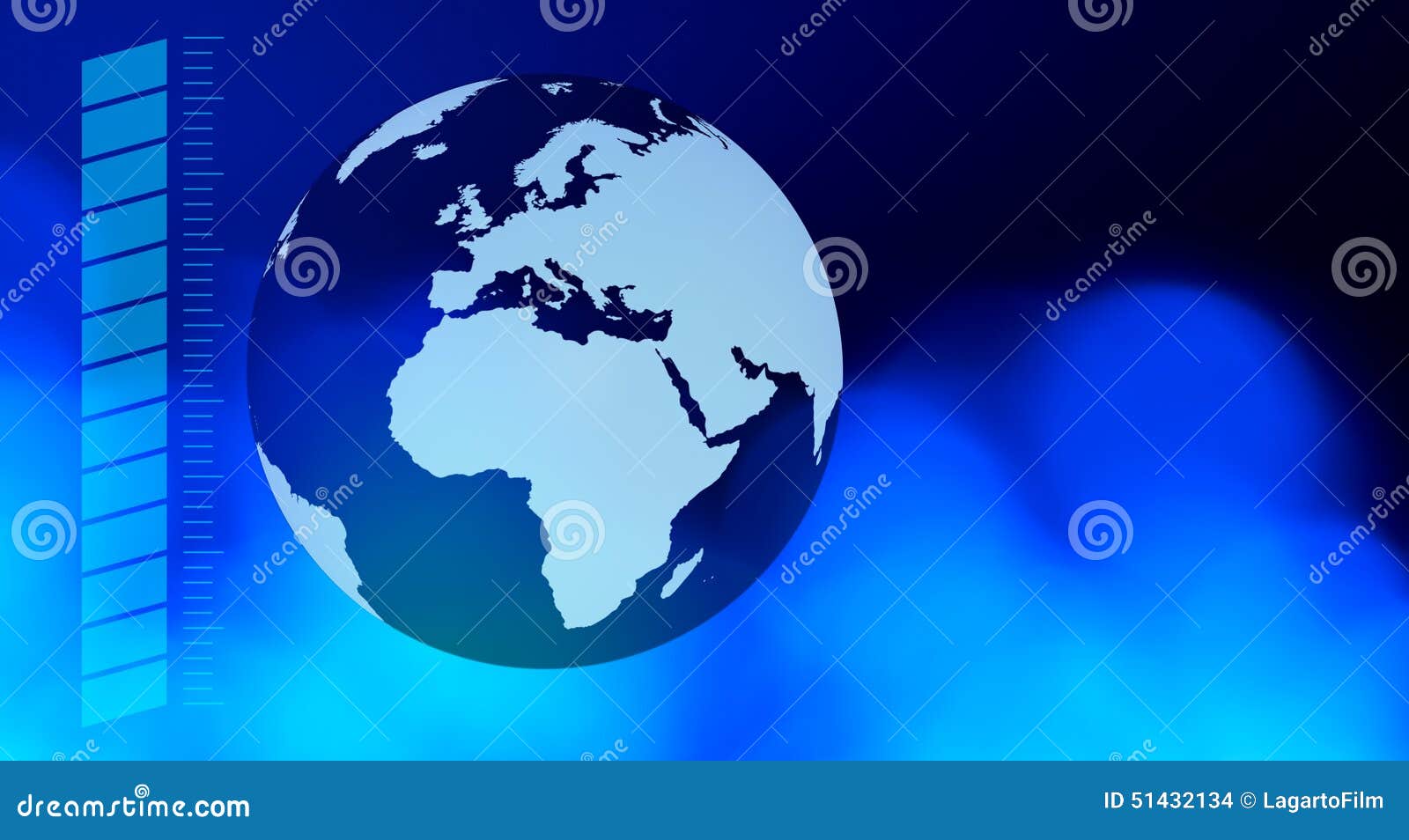 Planet Earth Blue Technology Background Stock Illustration ...